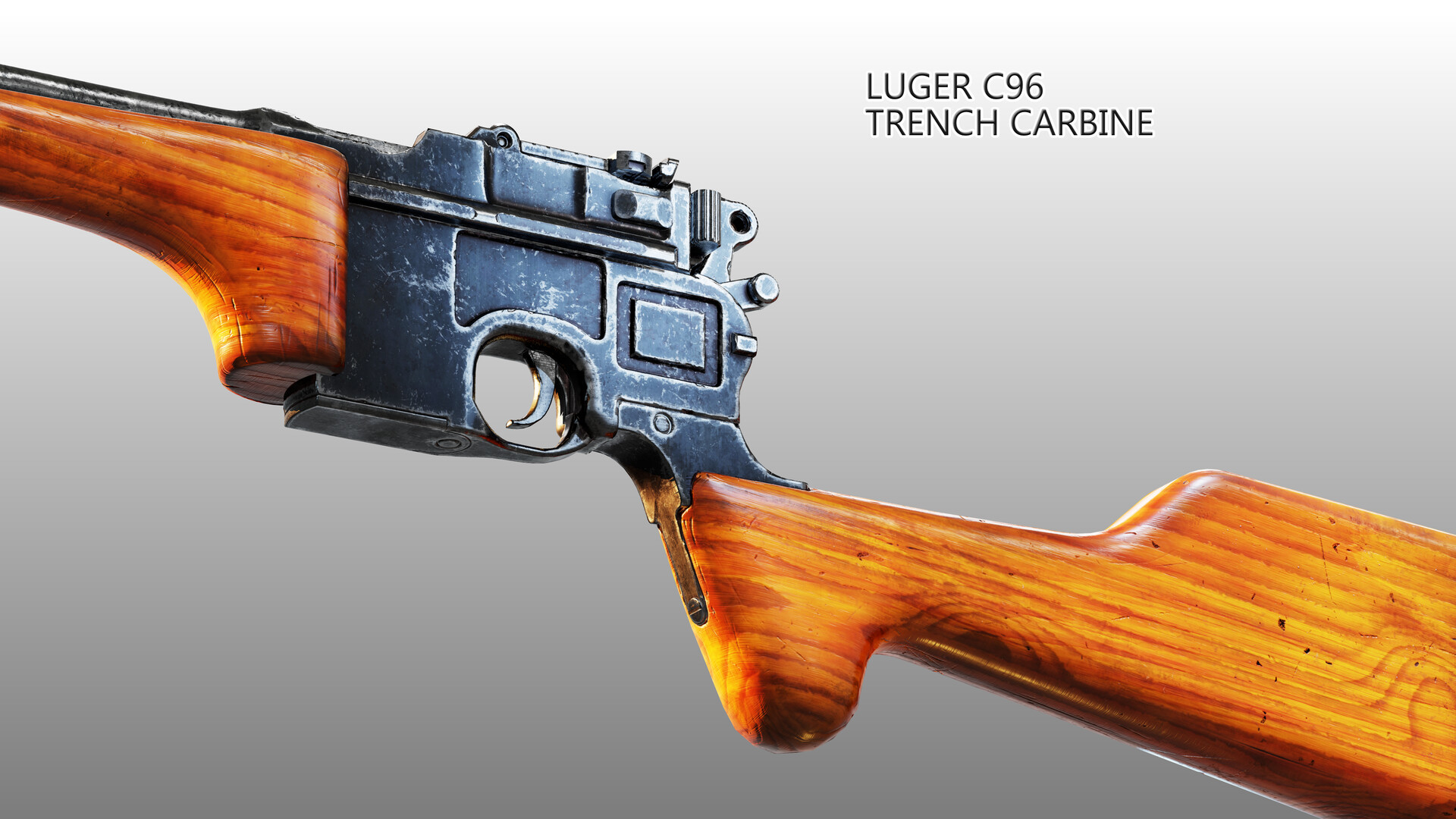 ArtStation - C96 Luger Trench Carbine WIP