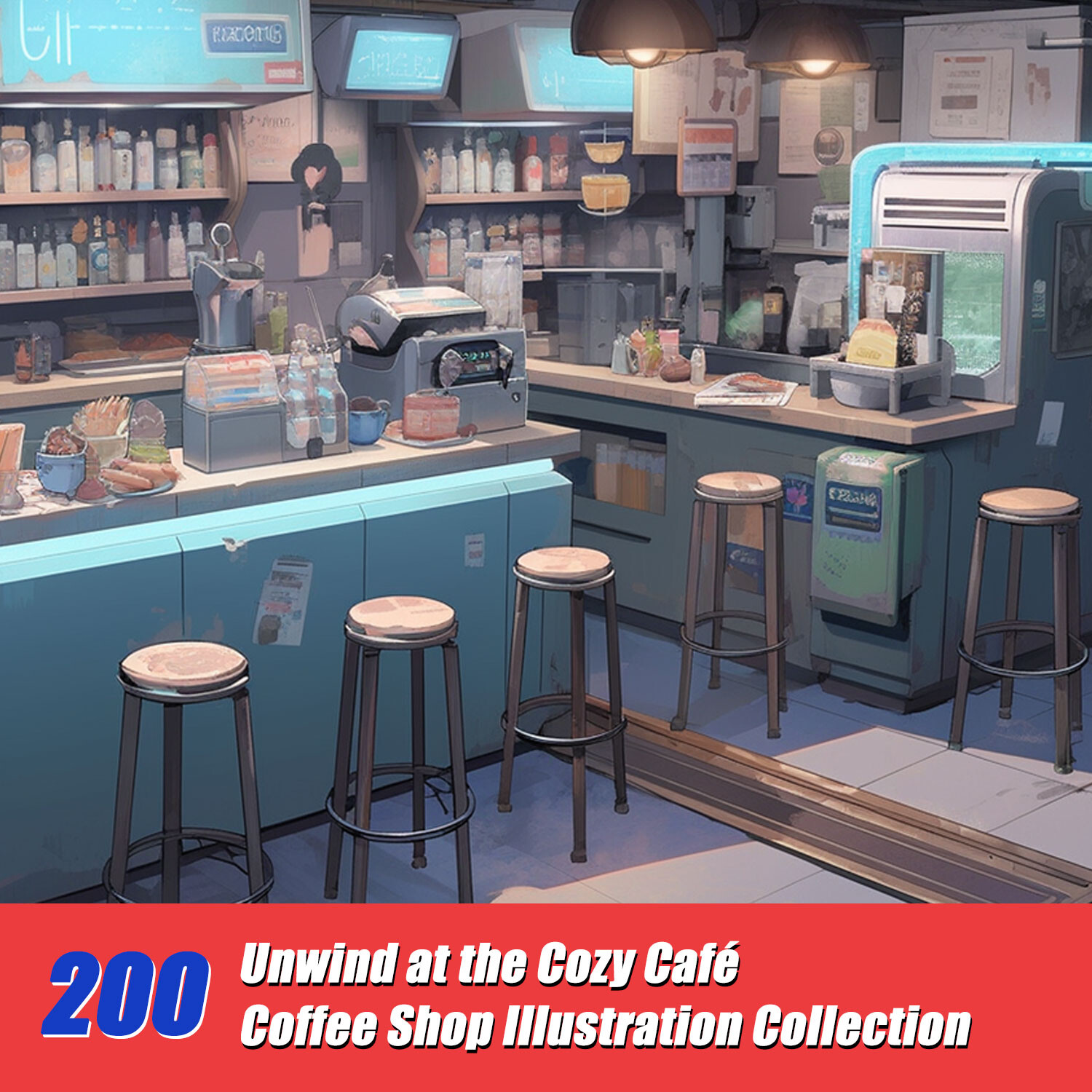 ArtStation - ☕ Unwind at the Cozy Café: Coffee Shop Illustration ...