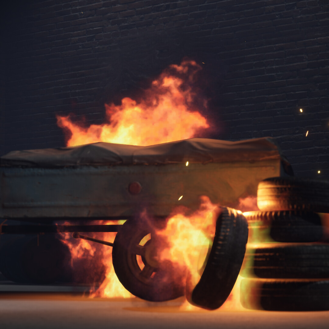 ArtStation - Car is on fire