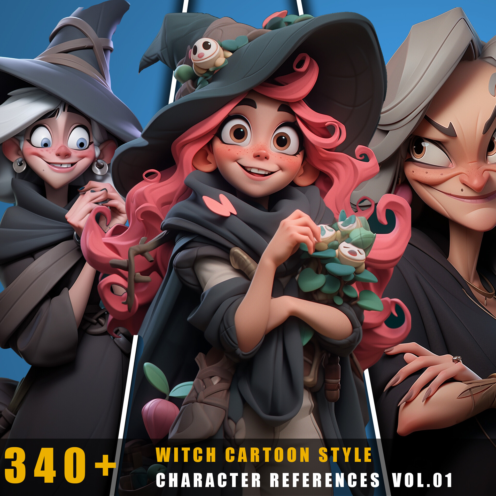 ArtStation - 340+ Witch Cartoon Style - Character References - Vol.01