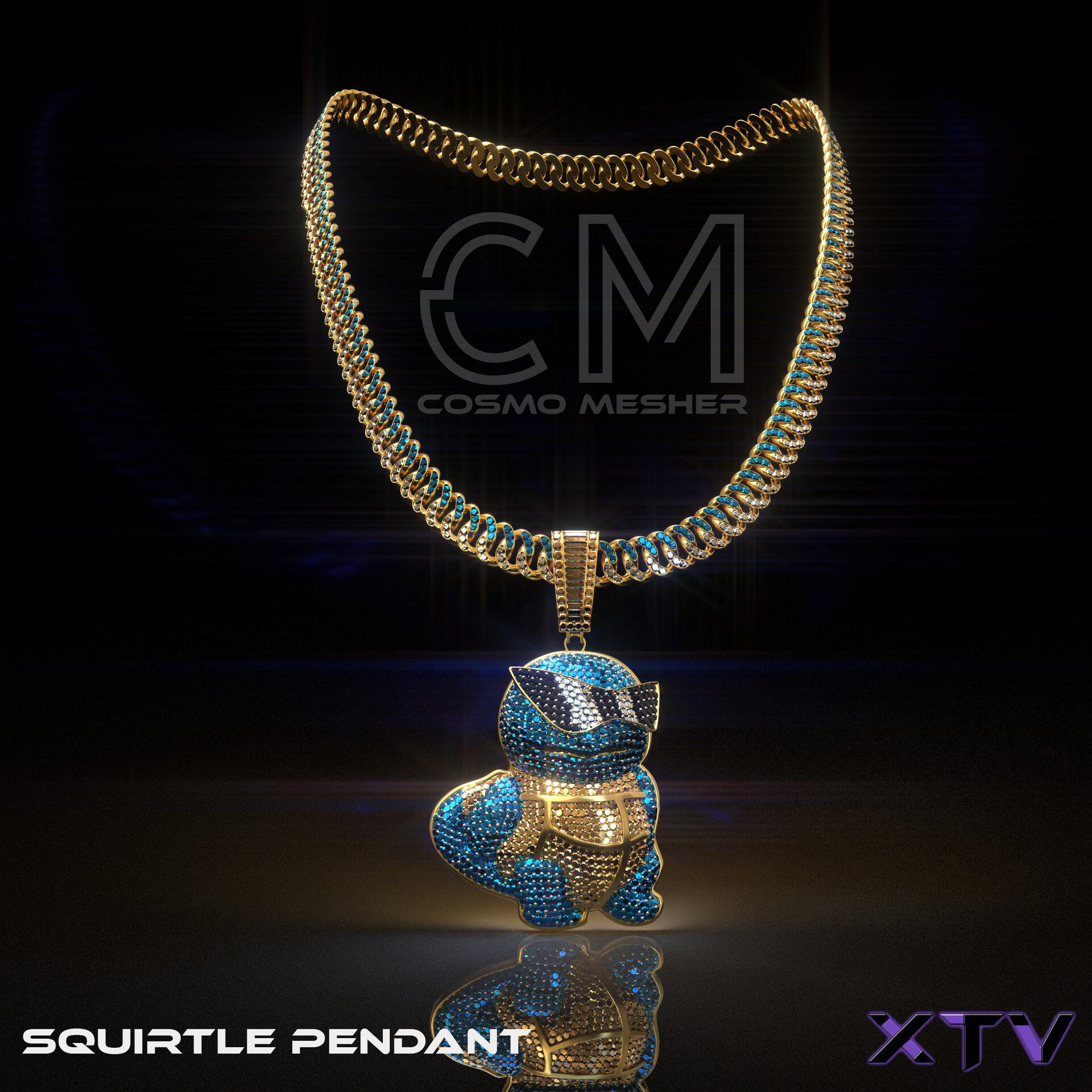 ArtStation - Squirtle Pendant Chain Second Life