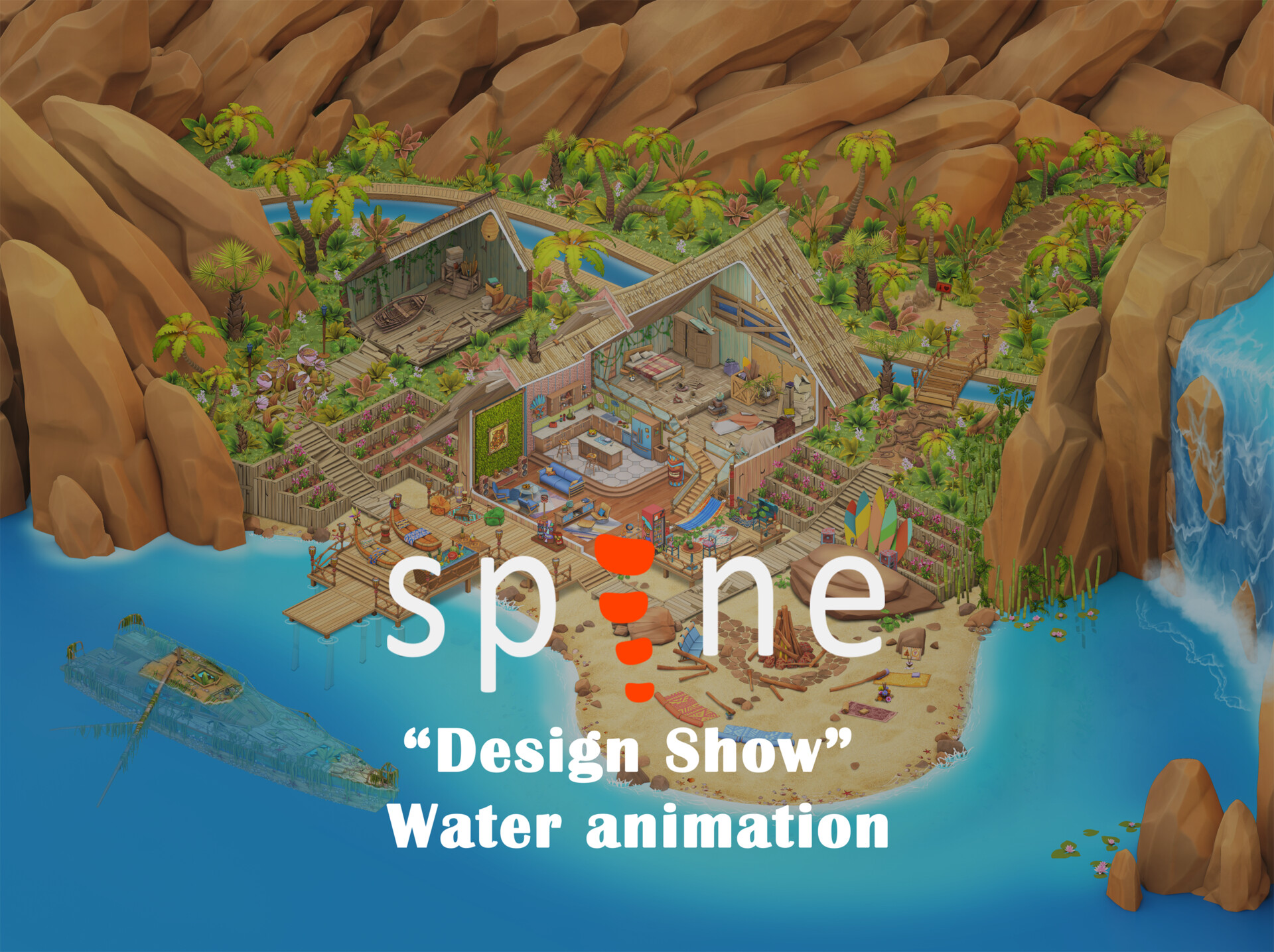 ArtStation - Design Show: Water animation in Spine 2d