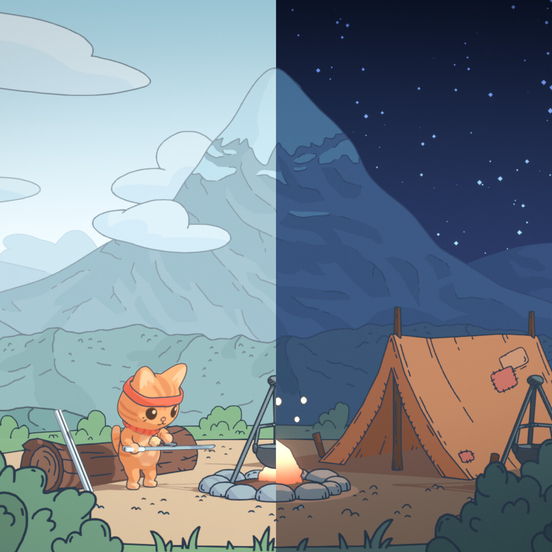 ArtStation - Campfire Cat w/ Breakdown Video