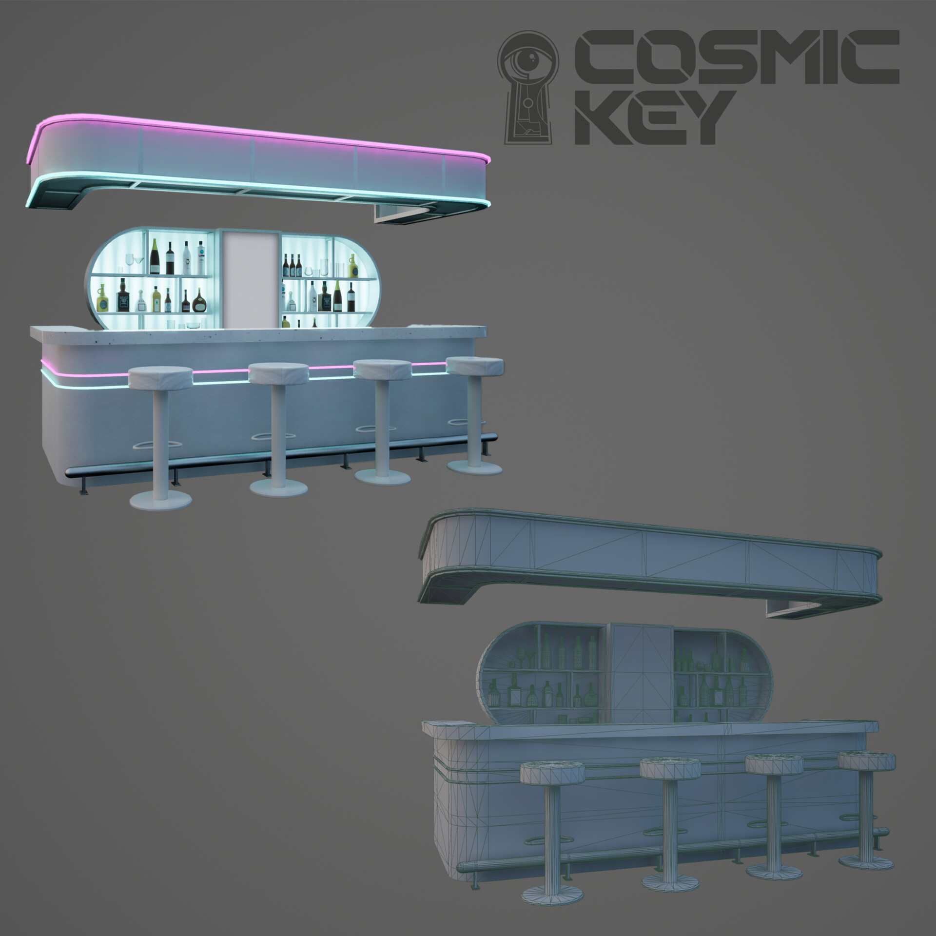 ArtStation - Retrowave Arcade/Bar Assets