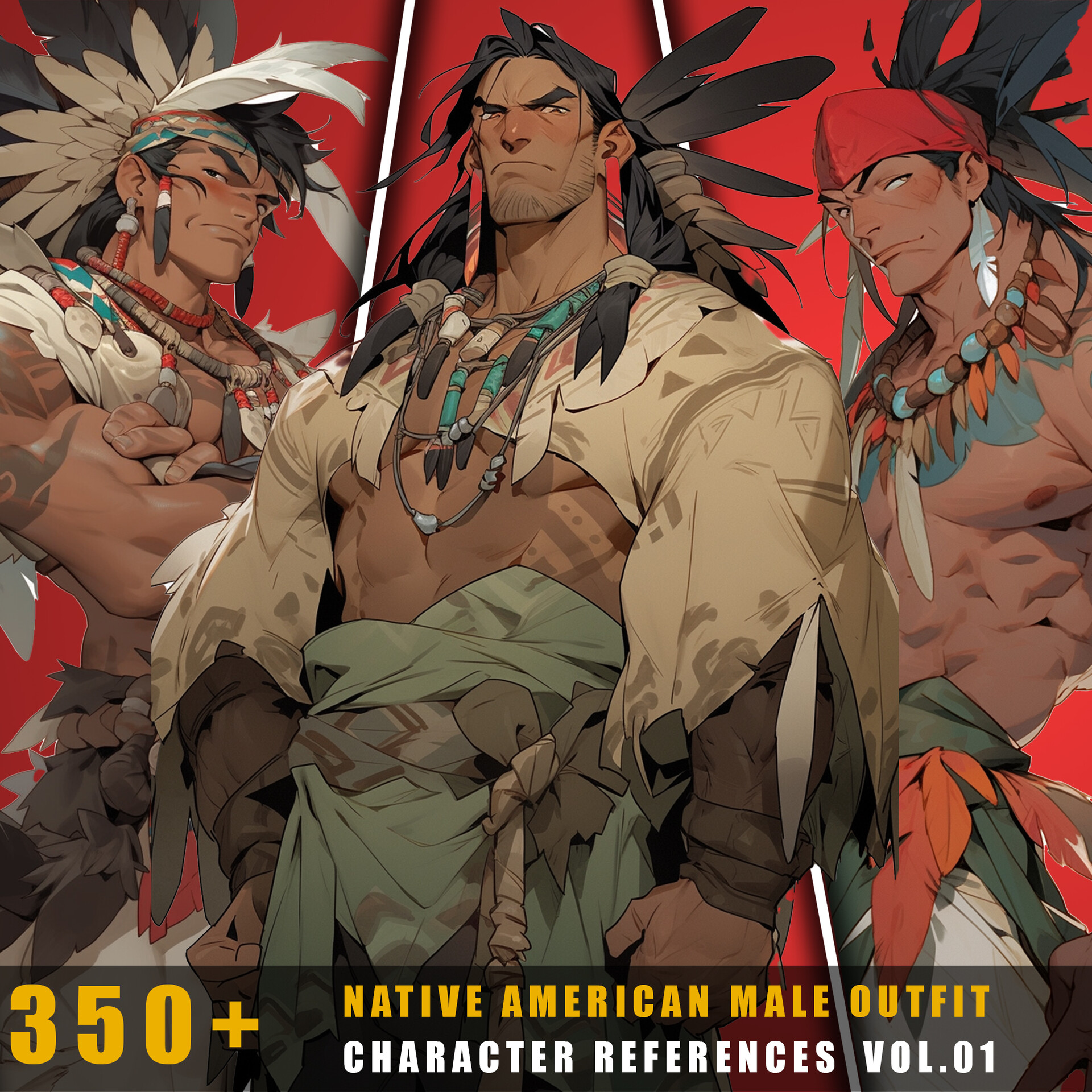 ArtStation - 350+ Native American Male Outfit - Character References Vol.01