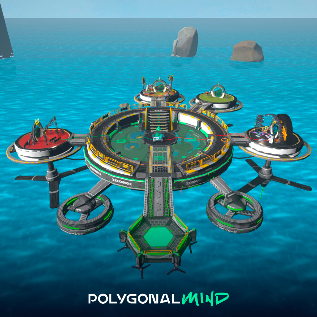 ArtStation - Polygonal Mind’s Hub VRChat