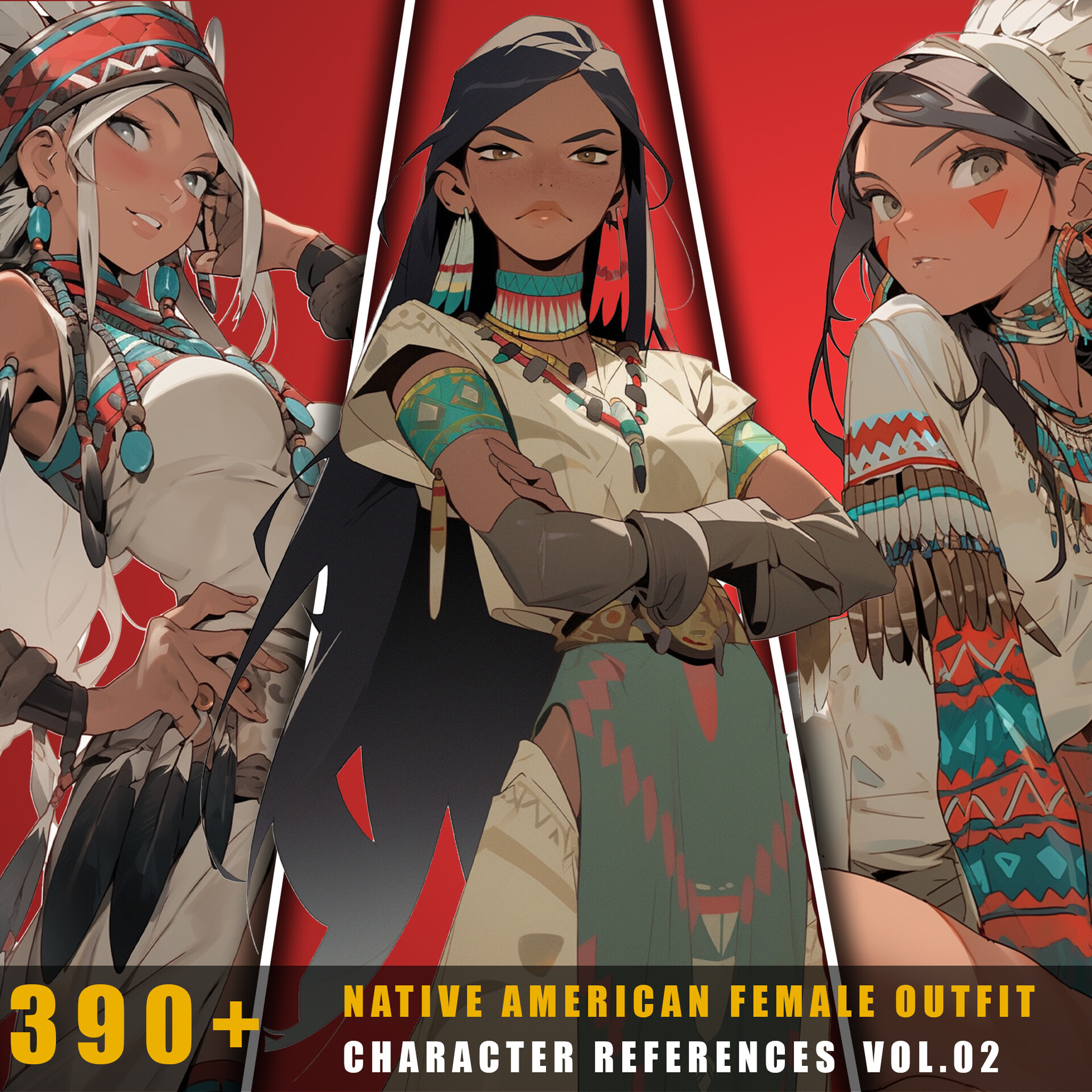 ArtStation - 390+ Native American Female Outfit - Character References Vol.02