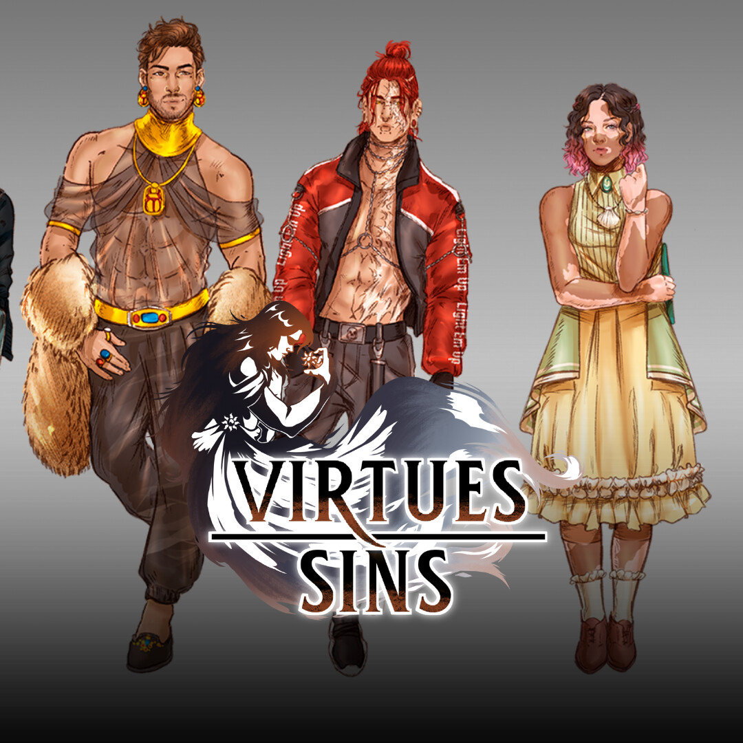 _Cards_Art_ - Virtues & Sins - Character Concept Art - Sins