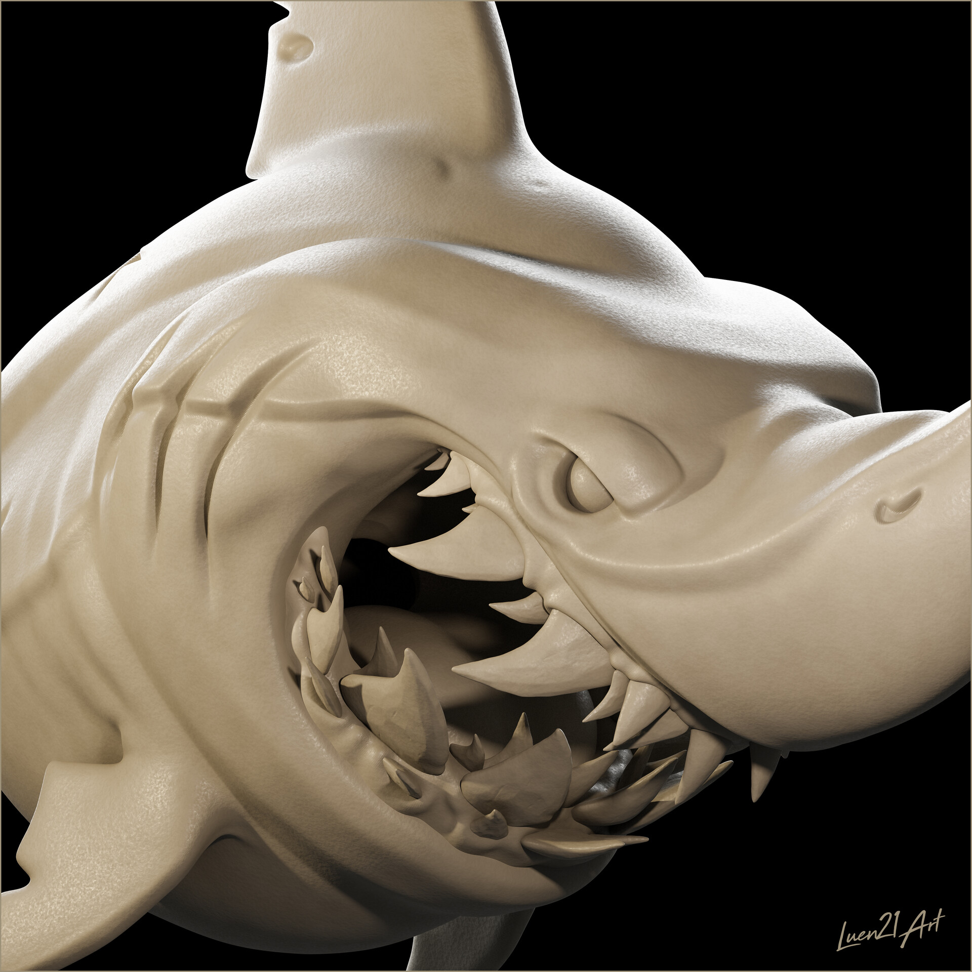 ArtStation - shark sketch cartoon