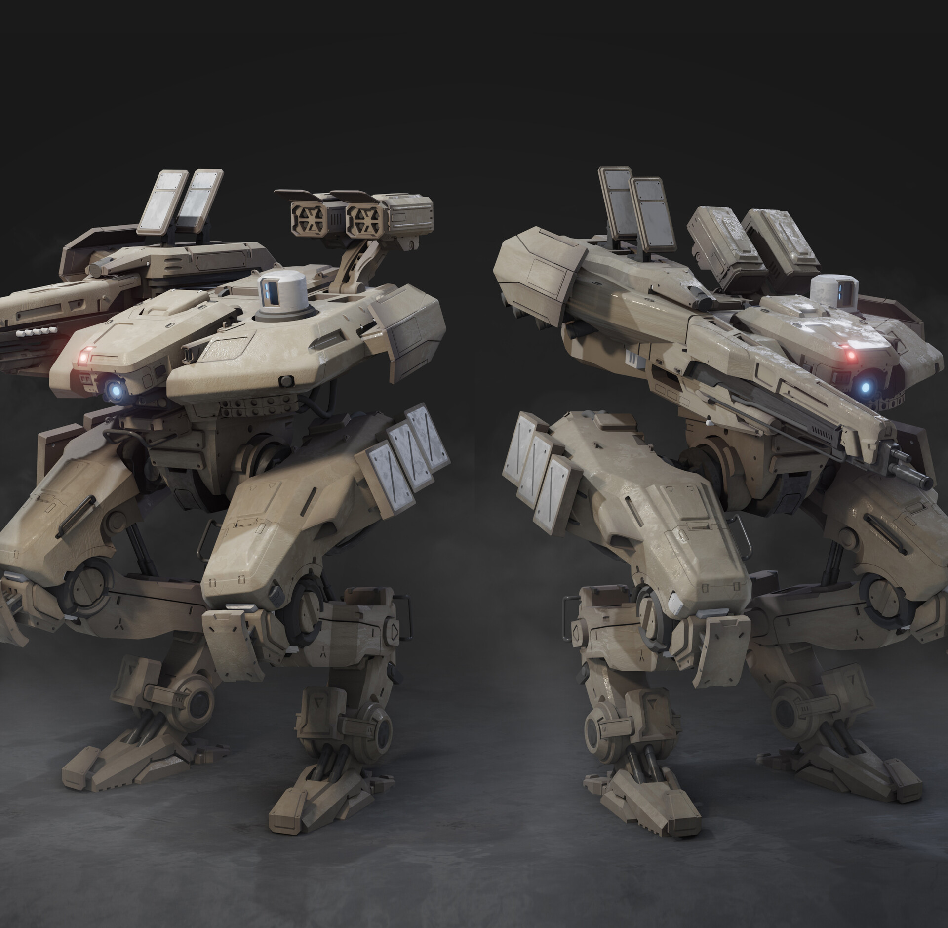 Lingsu - 3D Concept: Jager Combat Mecha