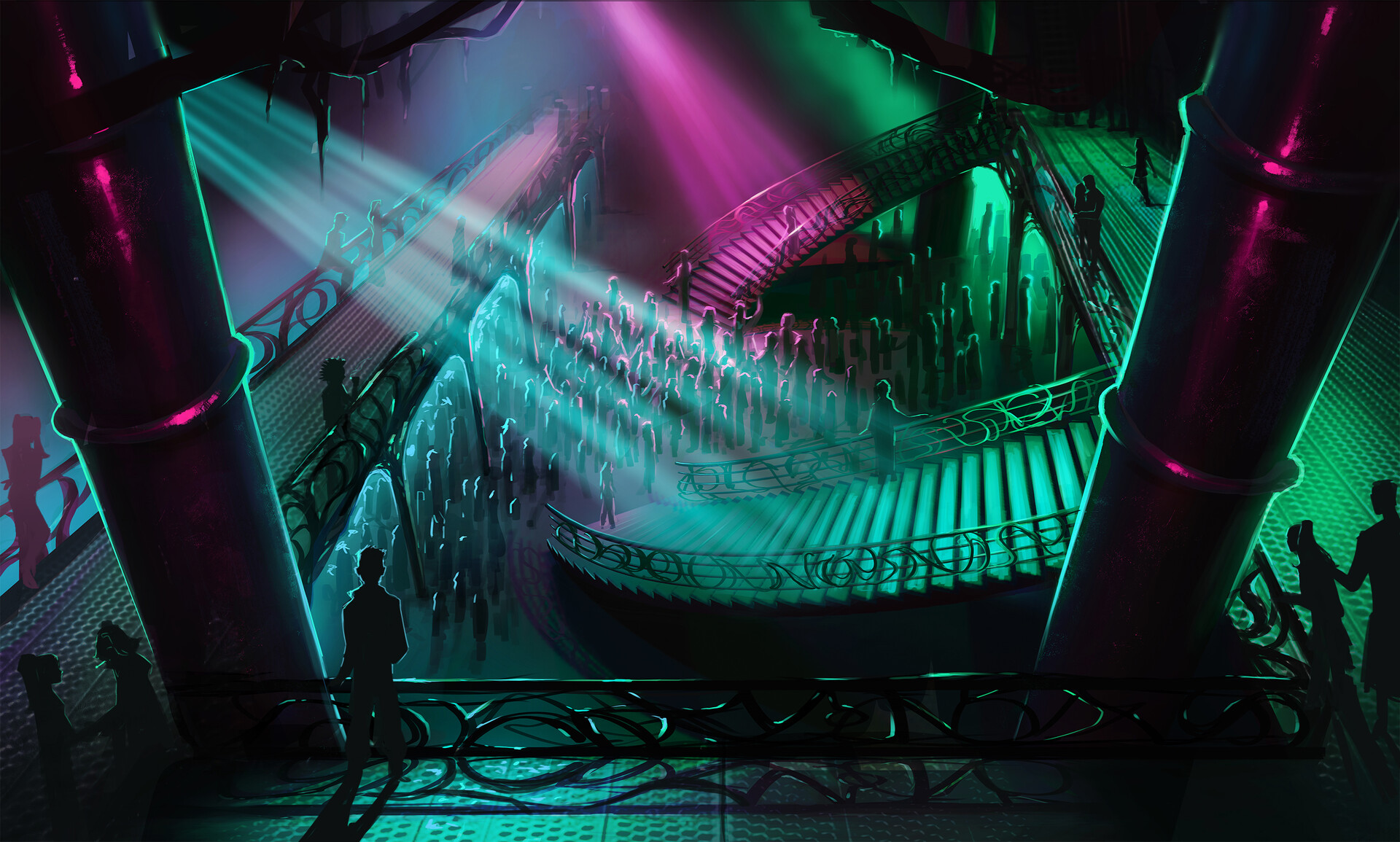 ArtStation - Arcane Fan Concept - Zaun Nightclub