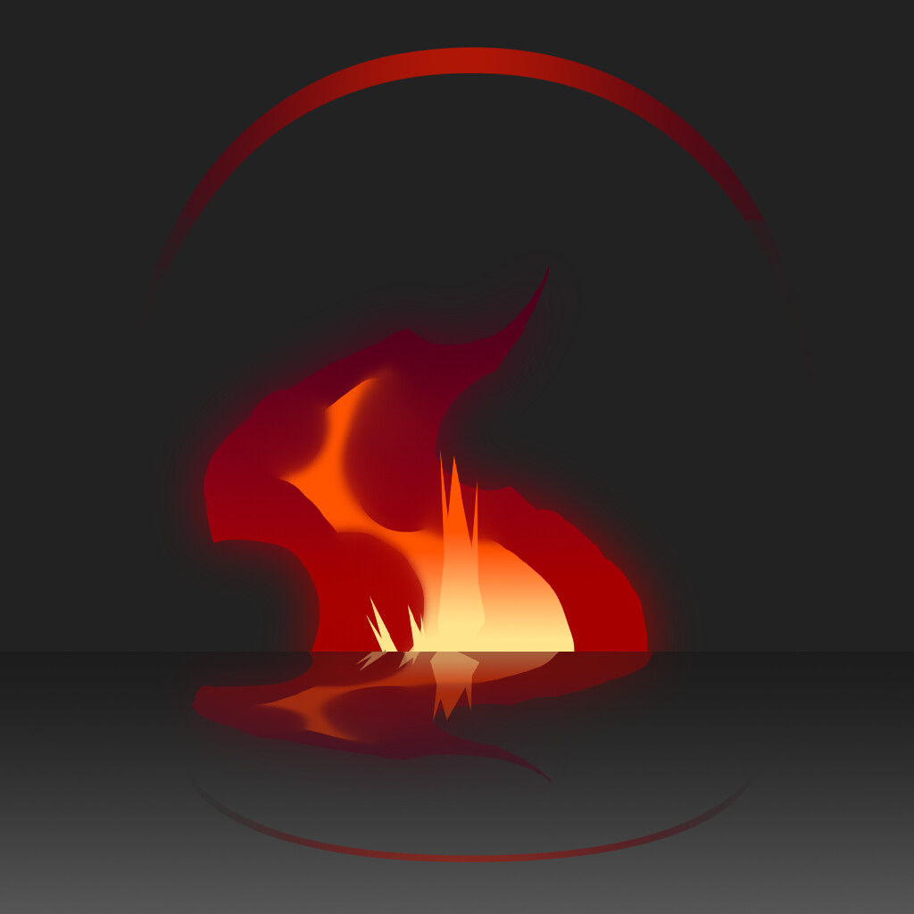 ArtStation - 2D VFX study - Red fire