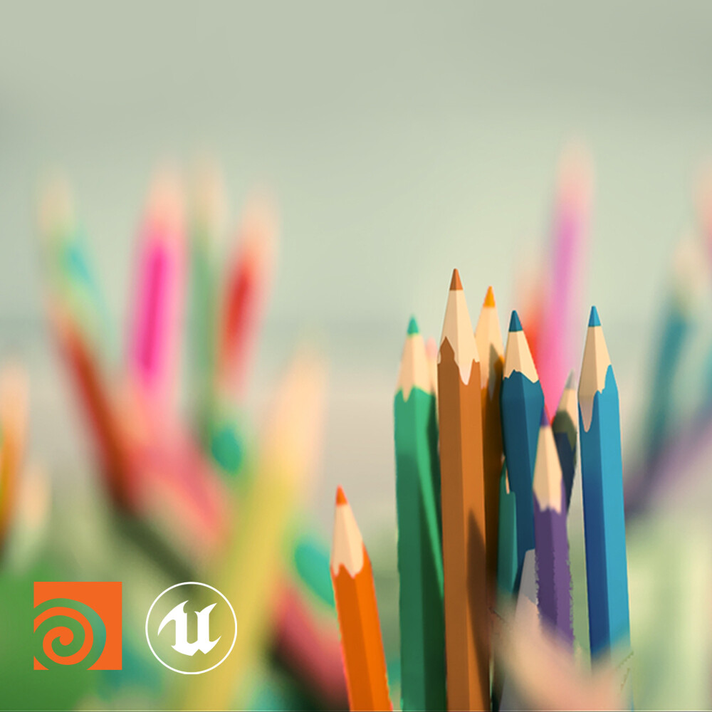 ArtStation - Procedural Pencil Case with pencils RBD | Houdini & UE5
