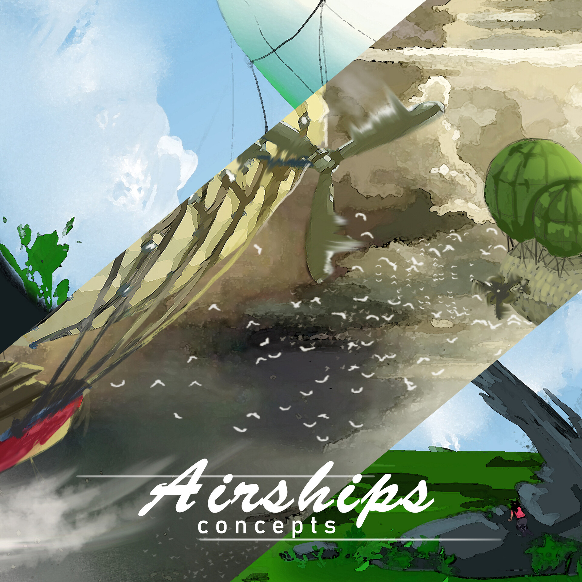 ArtStation - Concepts of airships and environments
