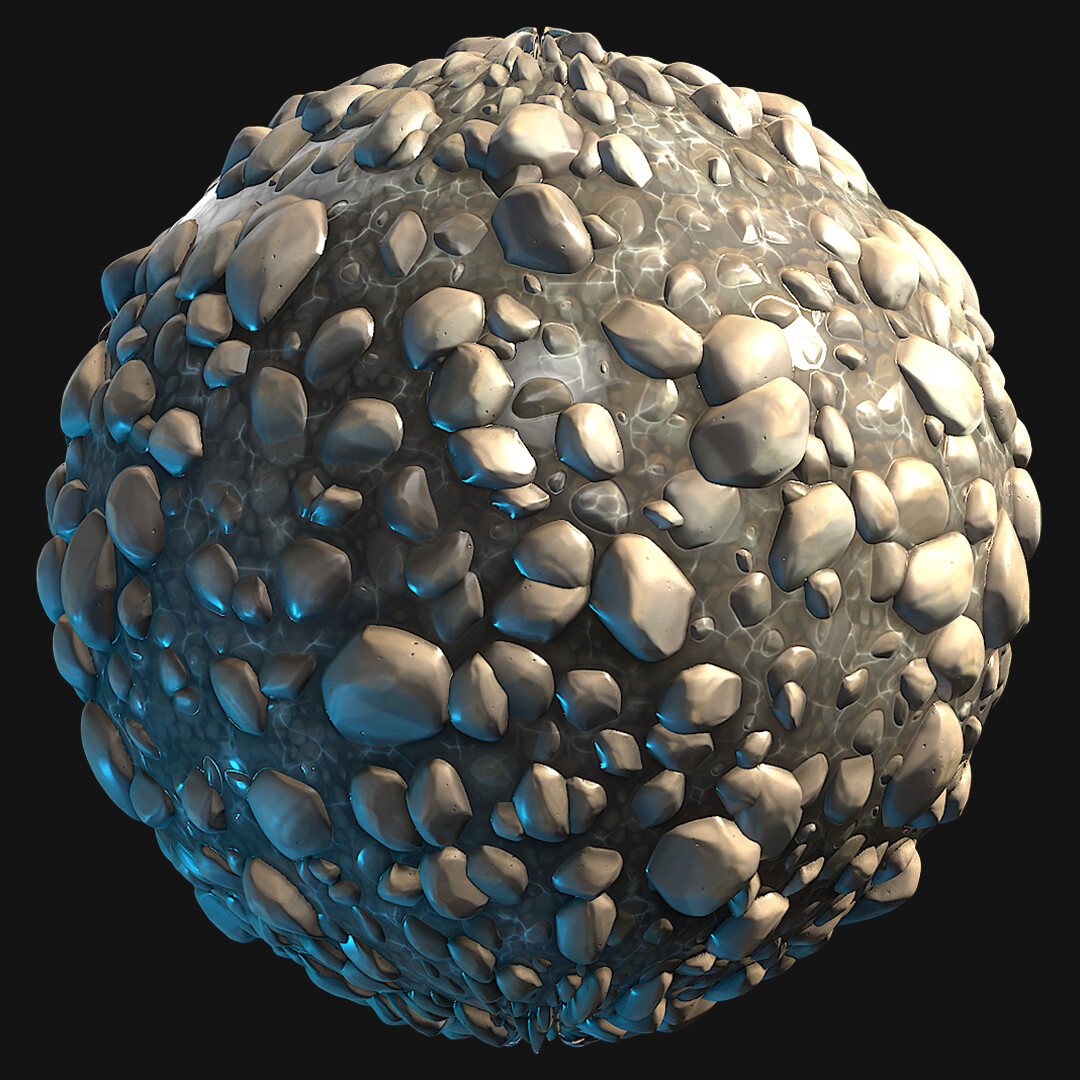 ArtStation - Stylize RiverStone Material