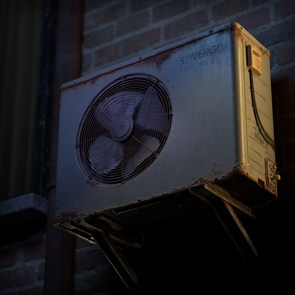 ArtStation - Rusted air conditioner