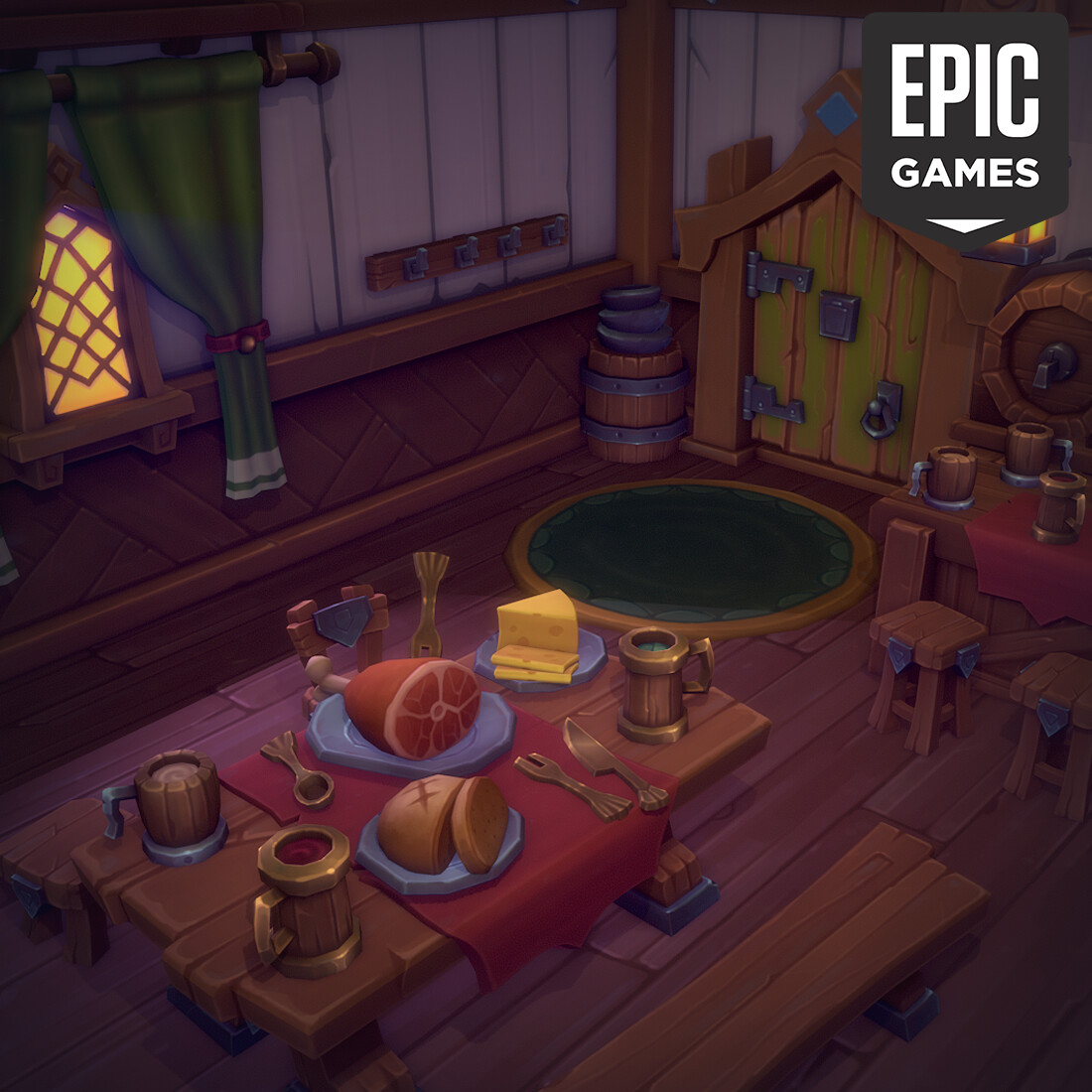 ArtStation - Tavern mini scene