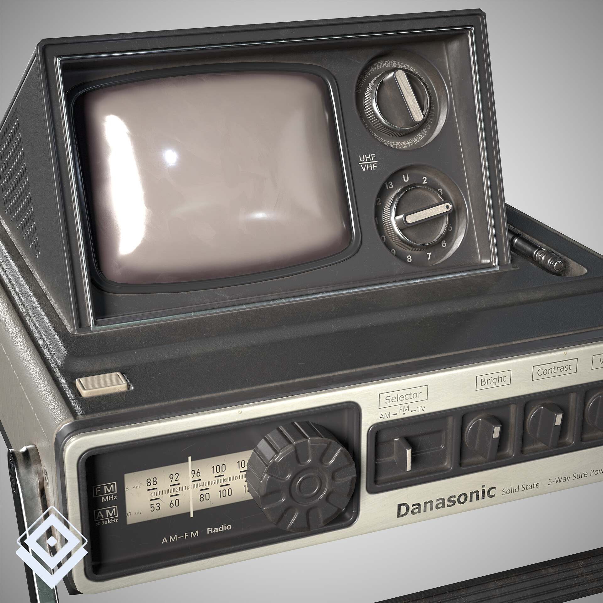 ArtStation - Vintage Solid State TV