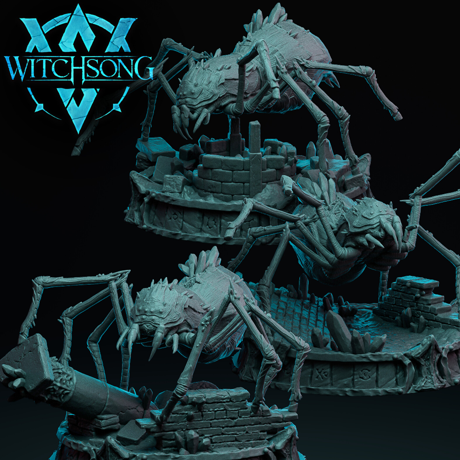 ArtStation - The Lesser Crystalheart Spiders