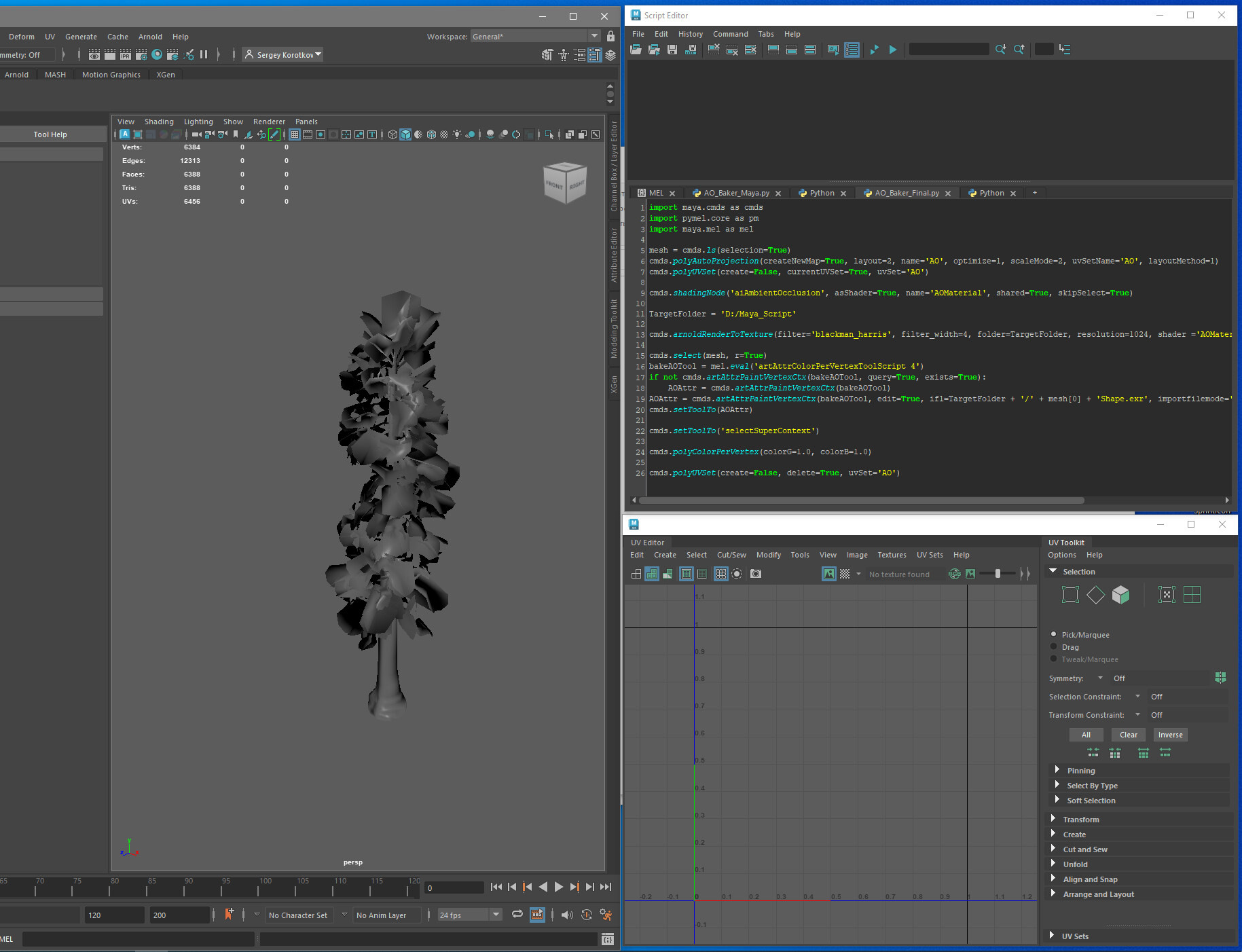 ArtStation - AO baking to vertex color script