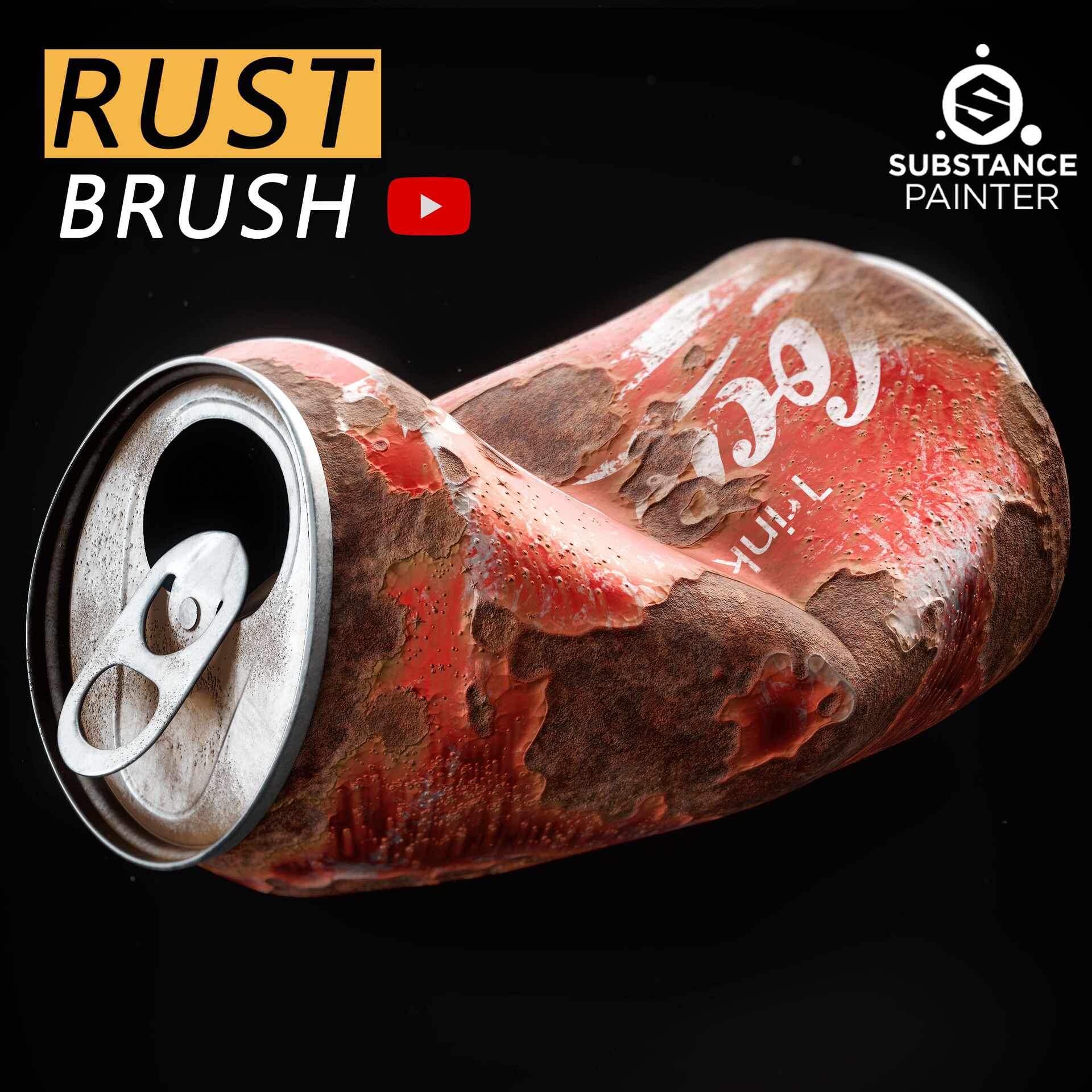 ArtStation - Rust Brush and Smart Material for Substance Painter 9.0 (Path Tools)