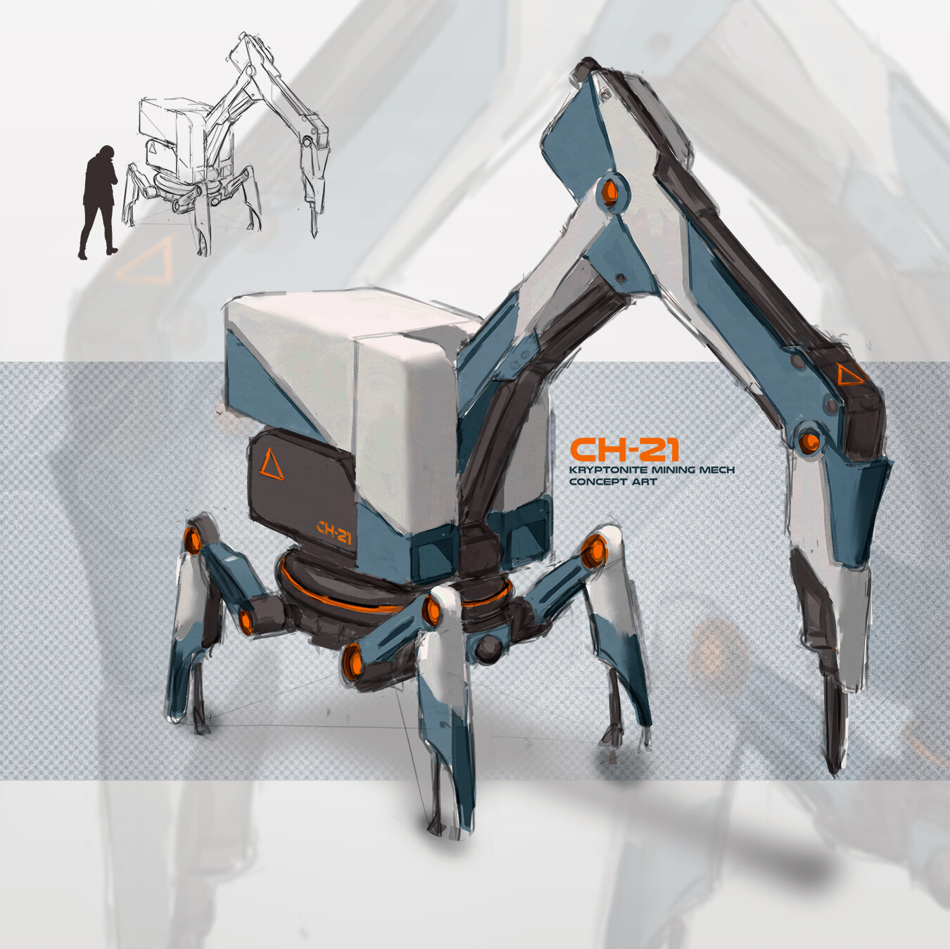 ArtStation - CH-21 Kryptonite mining mech