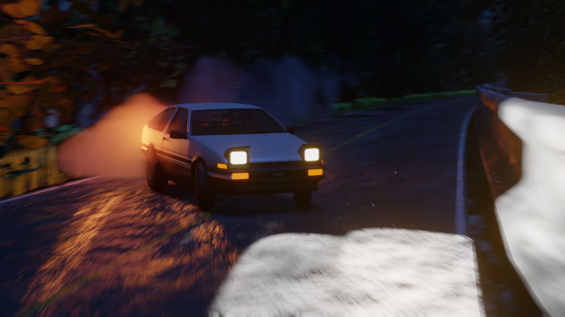 ArtStation - Car Drift Scene