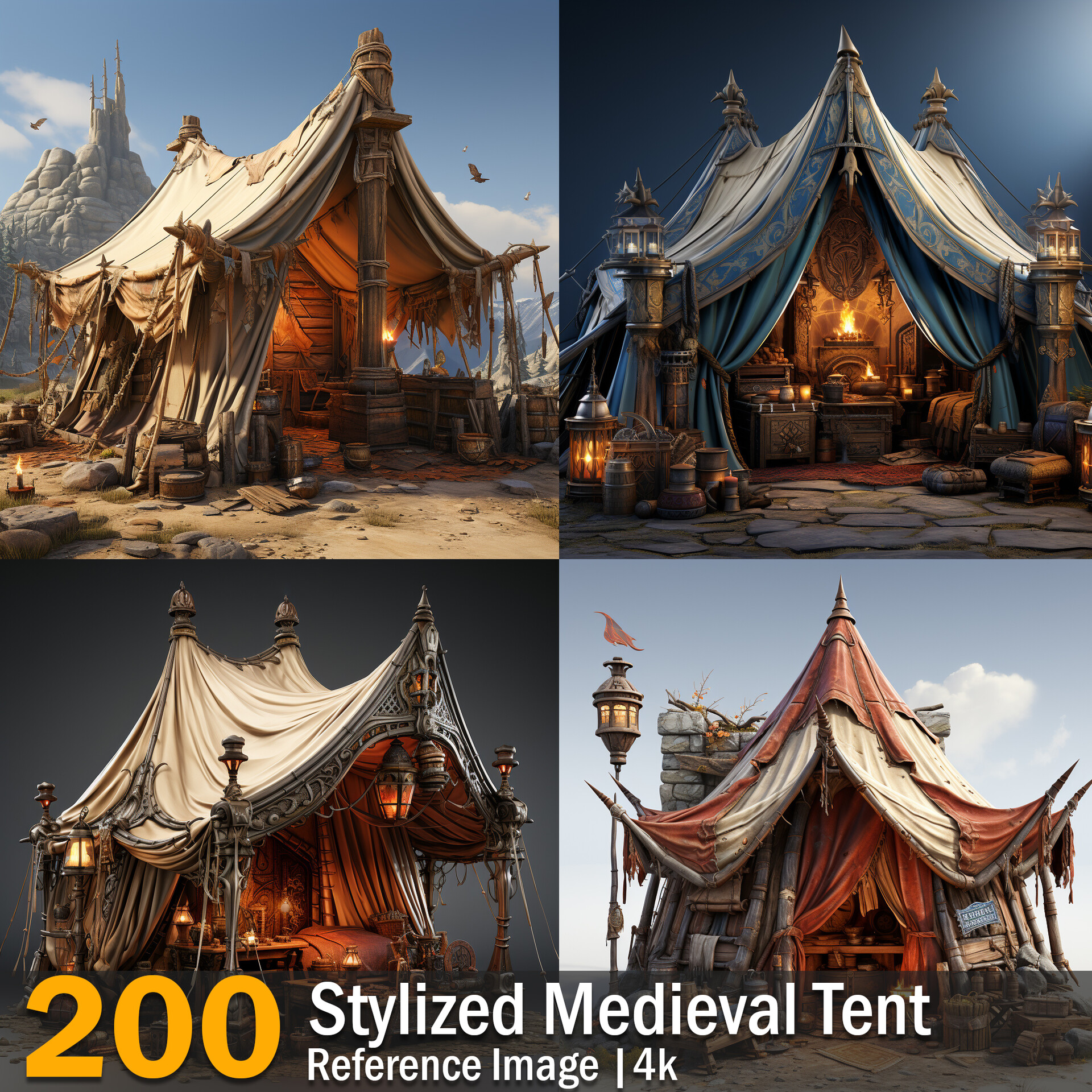ArtStation - Stylized Medieval Tent | Reference Images | 4K