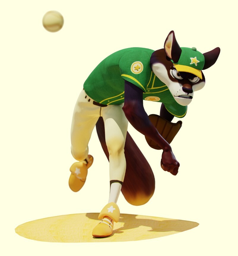 ArtStation - Baseball Wolf
