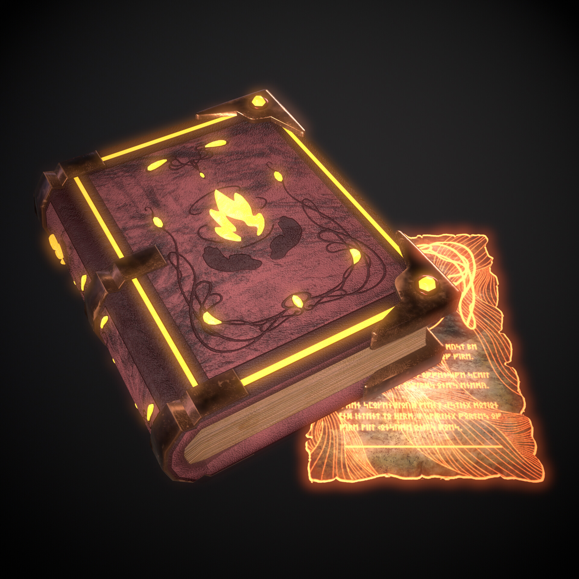 ArtStation - Magical Fire Spellbook