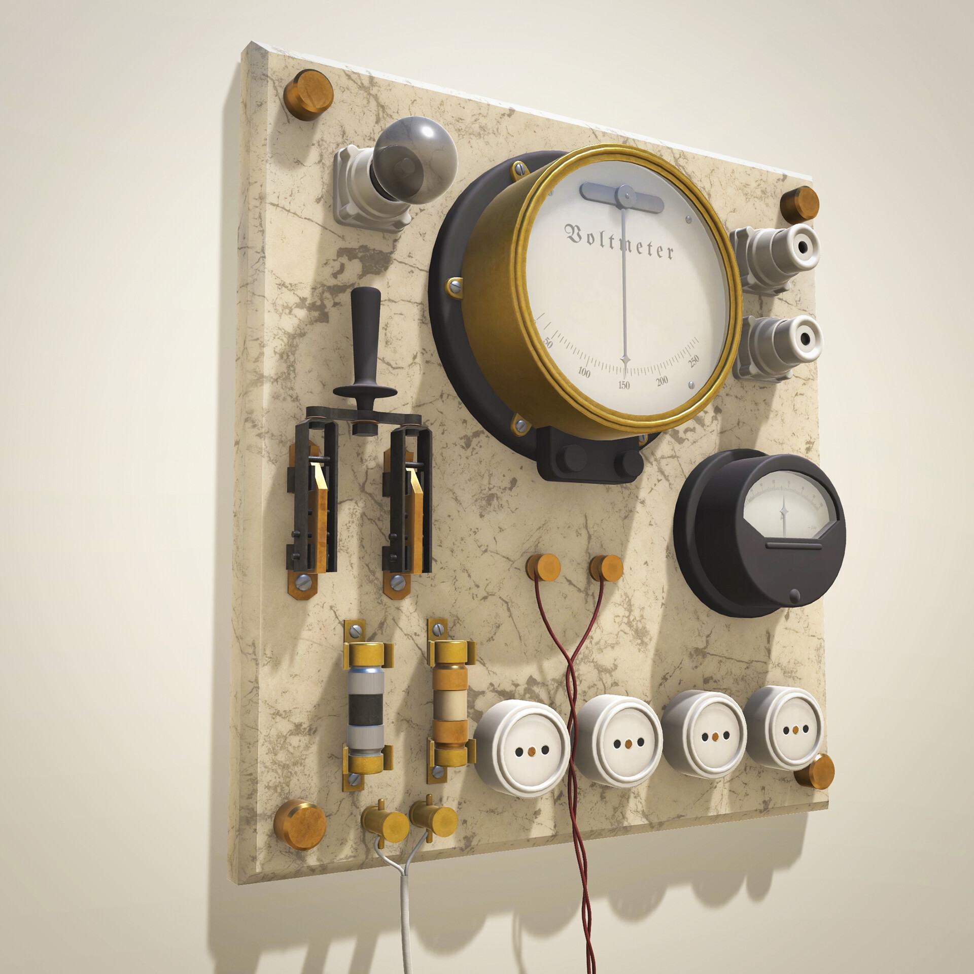 ArtStation - Vintage Electrical Stuff | Electrical Panel