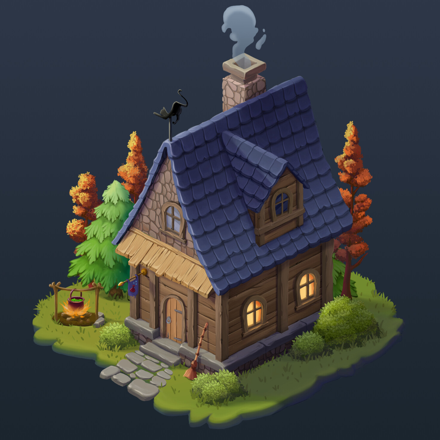 ArtStation - "Witch's House" isometrics