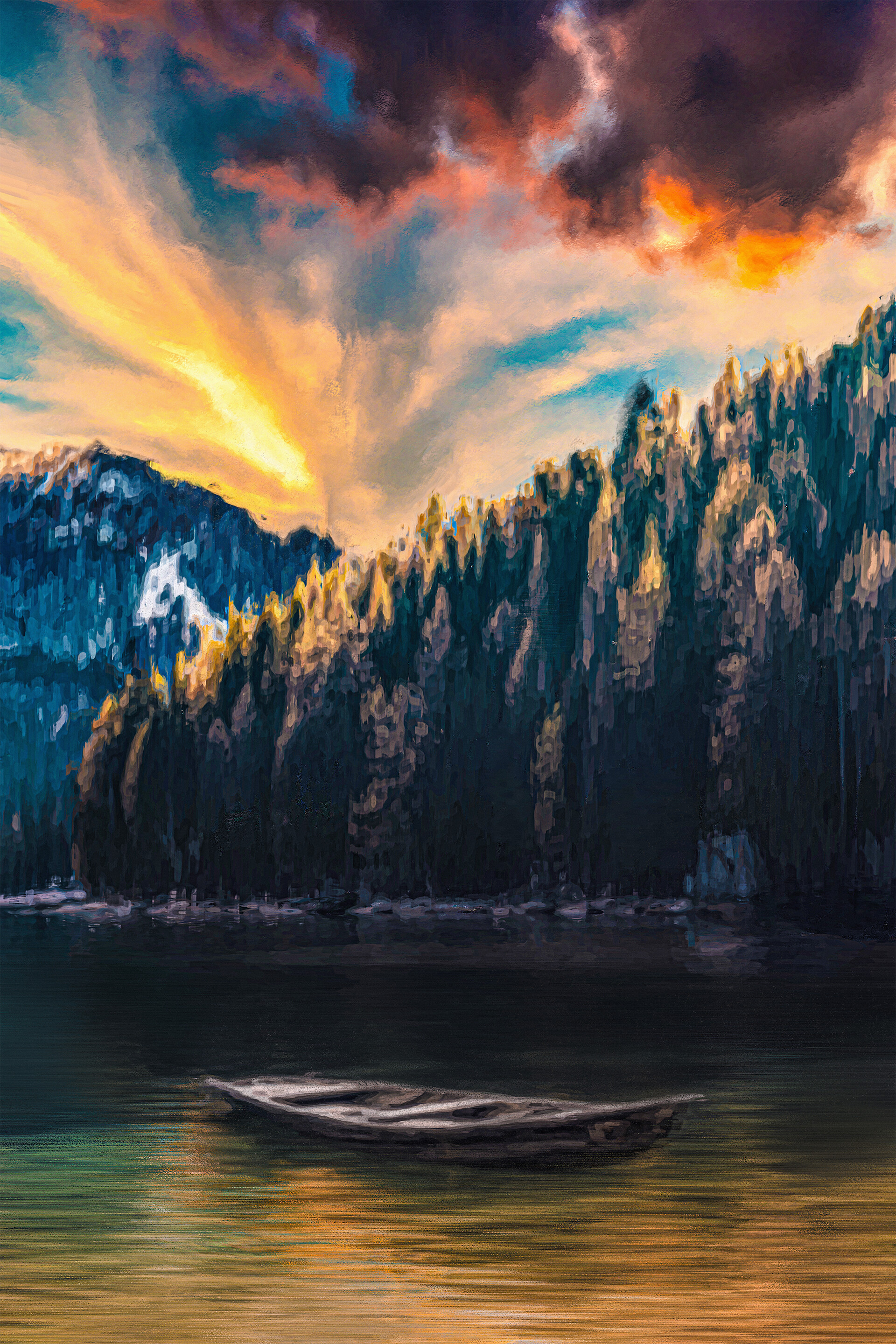 ArtStation - MATTE PAINTING: "Reflection of Nature" | Landscape Art