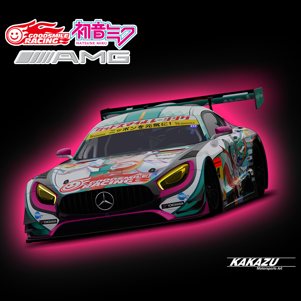 ArtStation - Hatsune Miku Goodsmile Racing AMG GT3