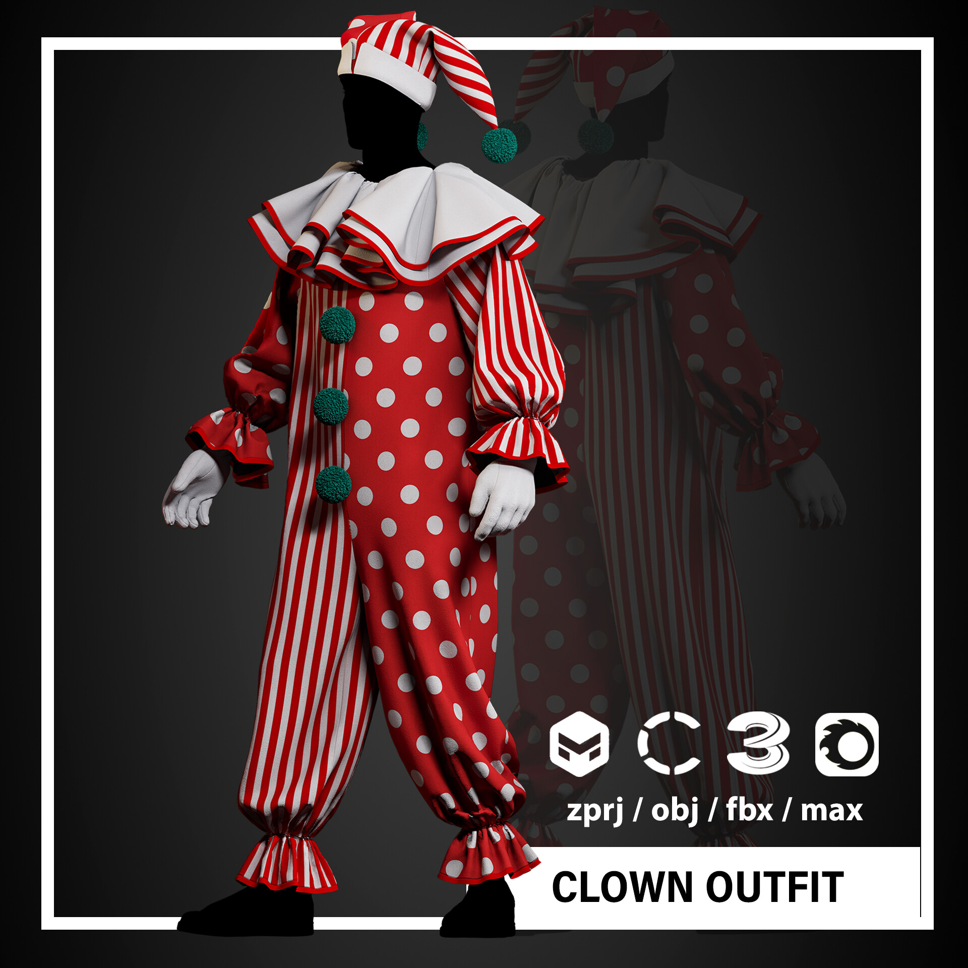ArtStation - CLOWN OUTFIT