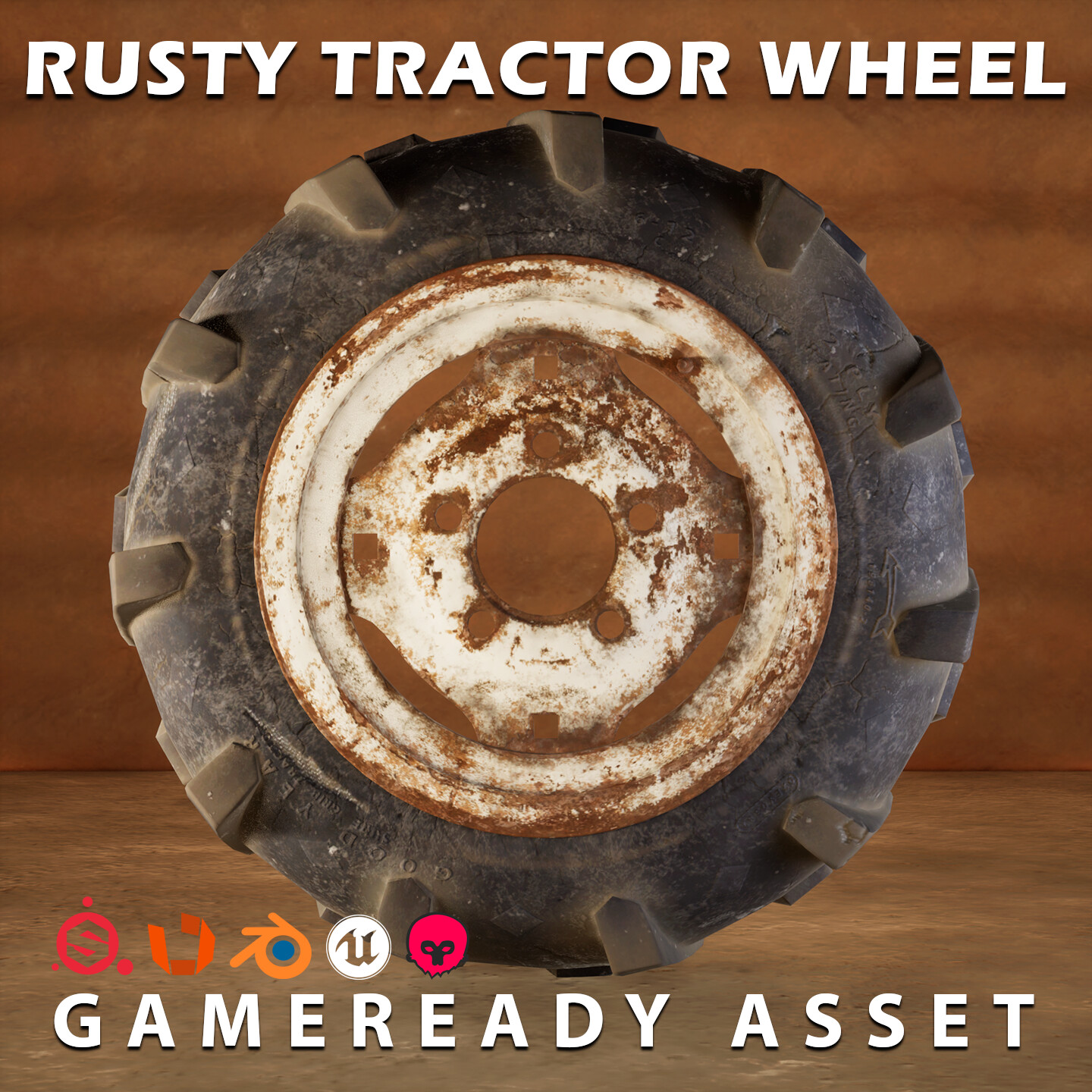 ArtStation - Rusty Tractor Wheel