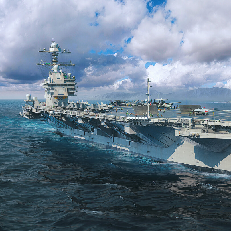ArtStation - USS Gerald R. Ford boxart
