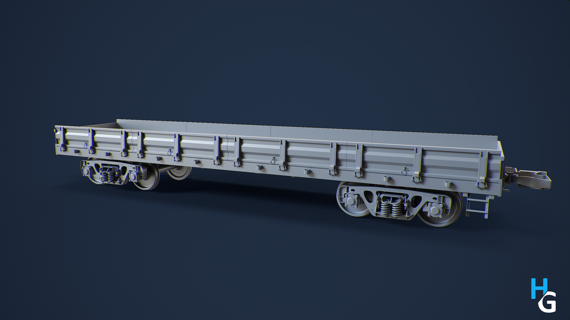 ArtStation - Freight wagon version 1 High Poly