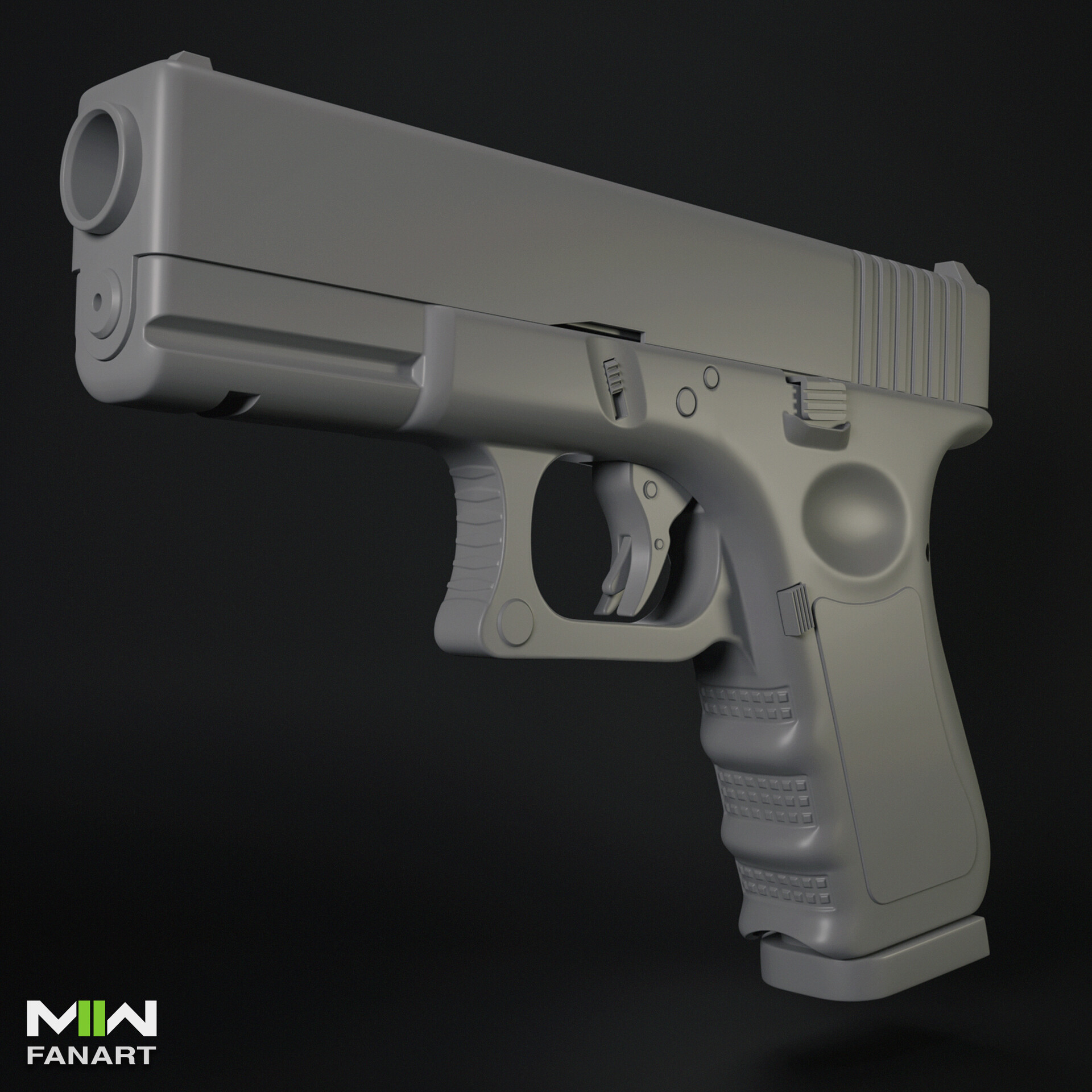 ArtStation - GLOCK 19 - High Poly WIP