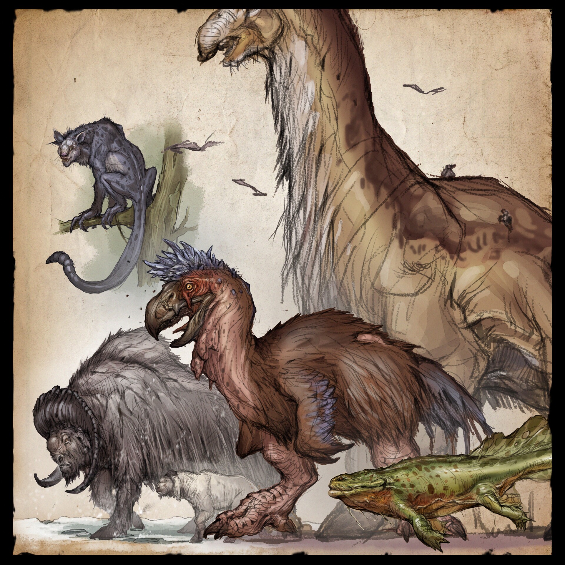 ArtStation - Some sketches of future creatures.