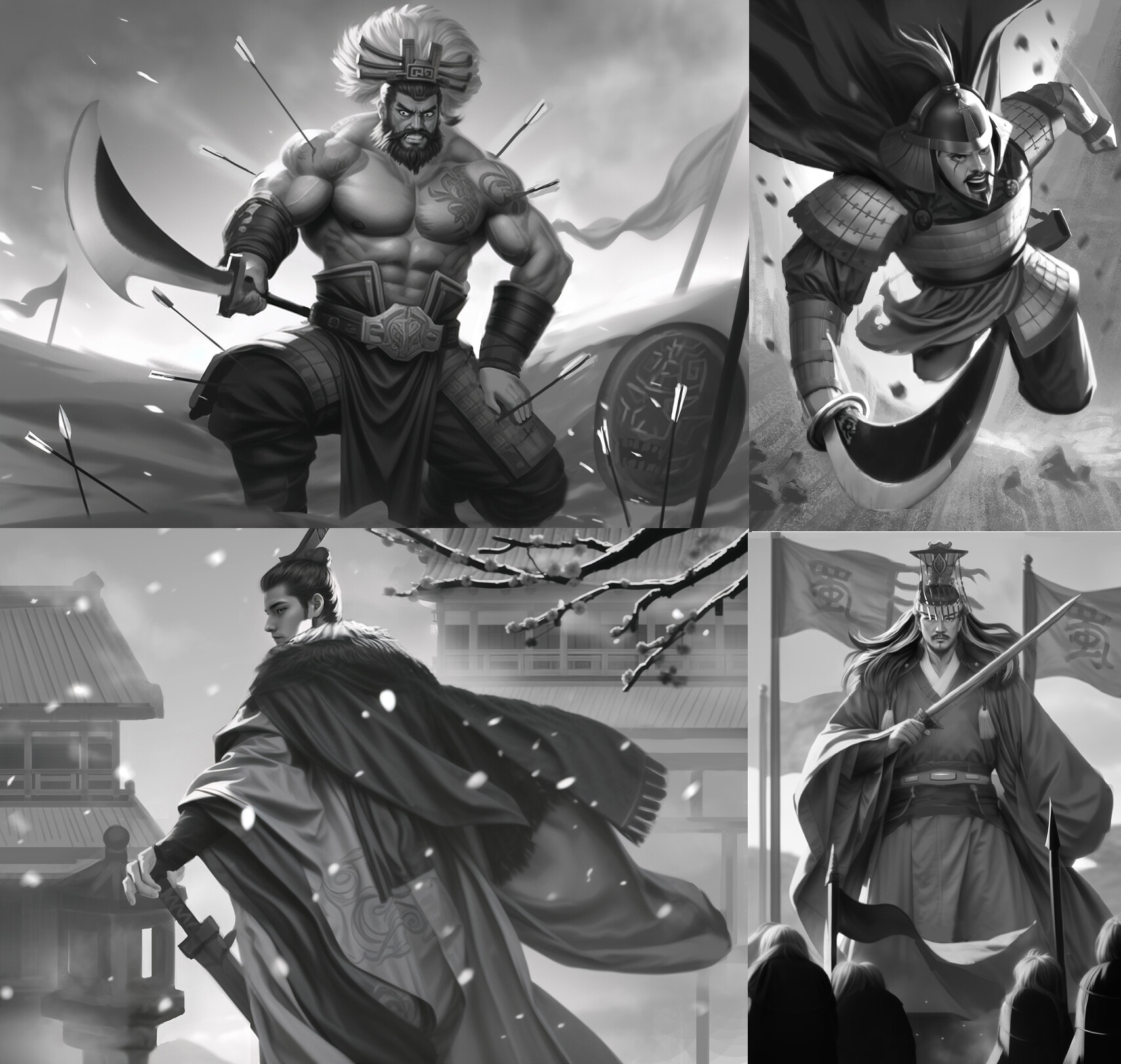 ArtStation - Rolling east of the Yangtze River washed away the hero