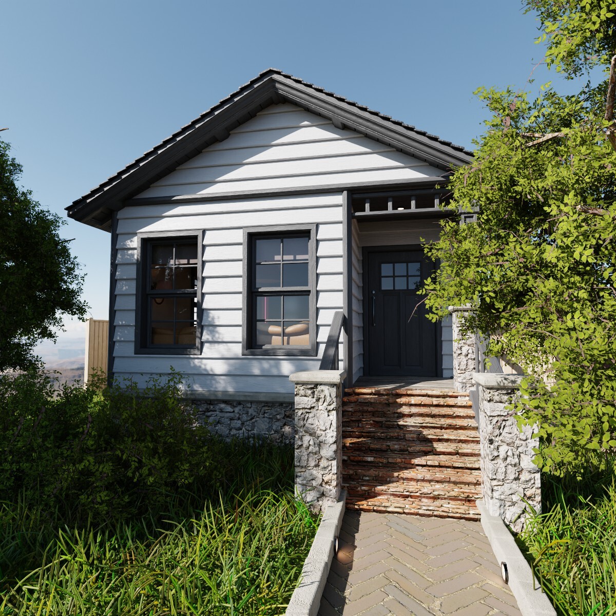 ArtStation - Modular Classic Style American House 1