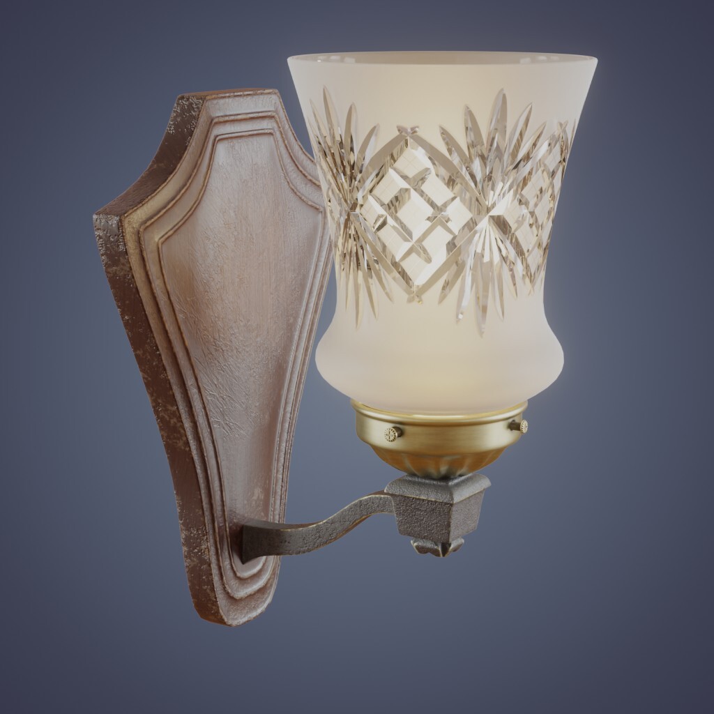 ArtStation - wall oil lamp