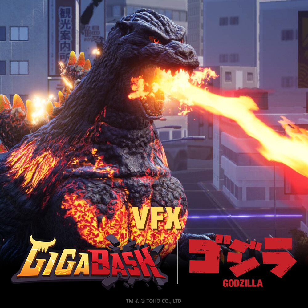 ArtStation - GigaBash | Godzilla 4 Kaiju DLC VFX - Godzilla