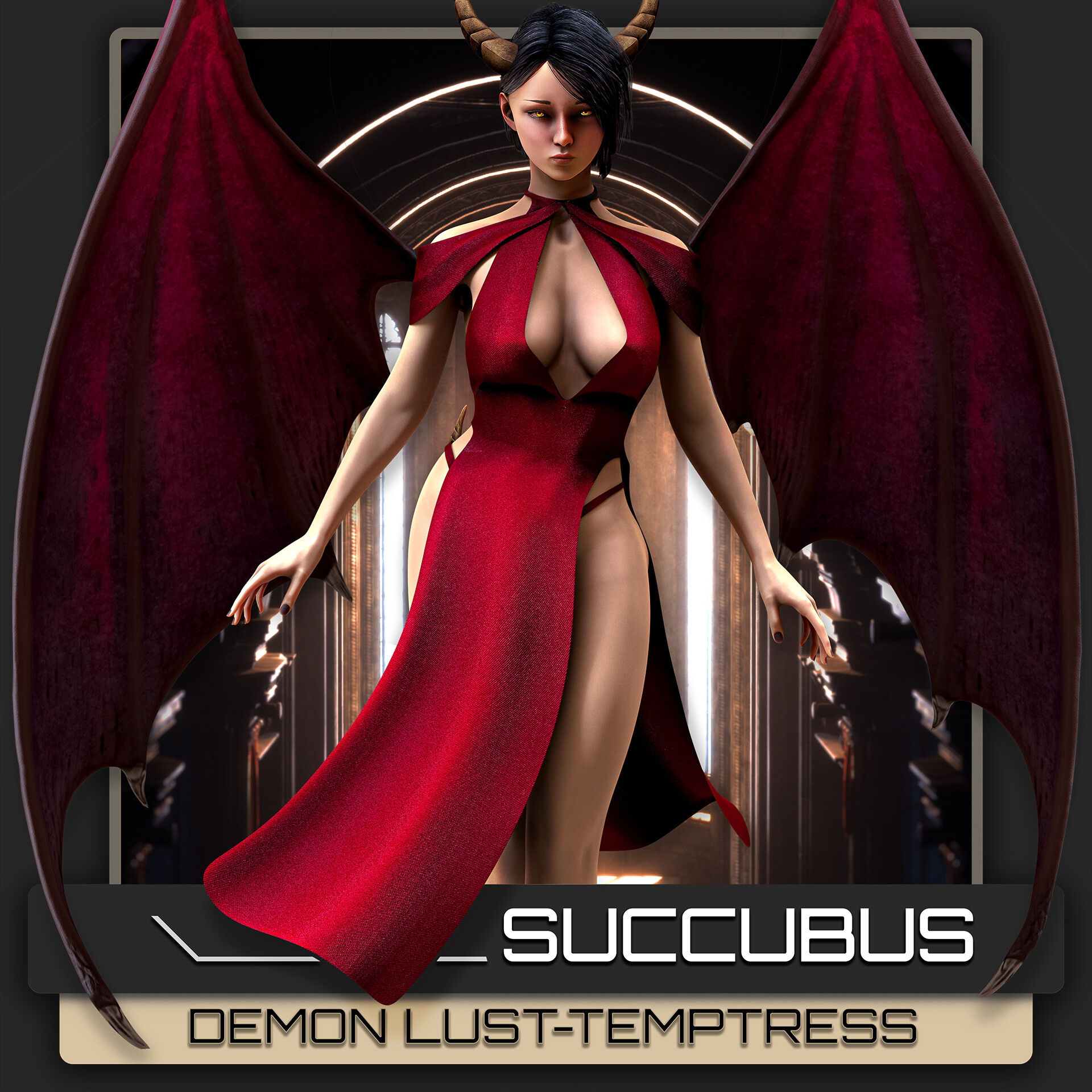 ArtStation - Succubus Female | Realistic Fantasy Demon Lust-Temptress | Cute Girl Animated ...