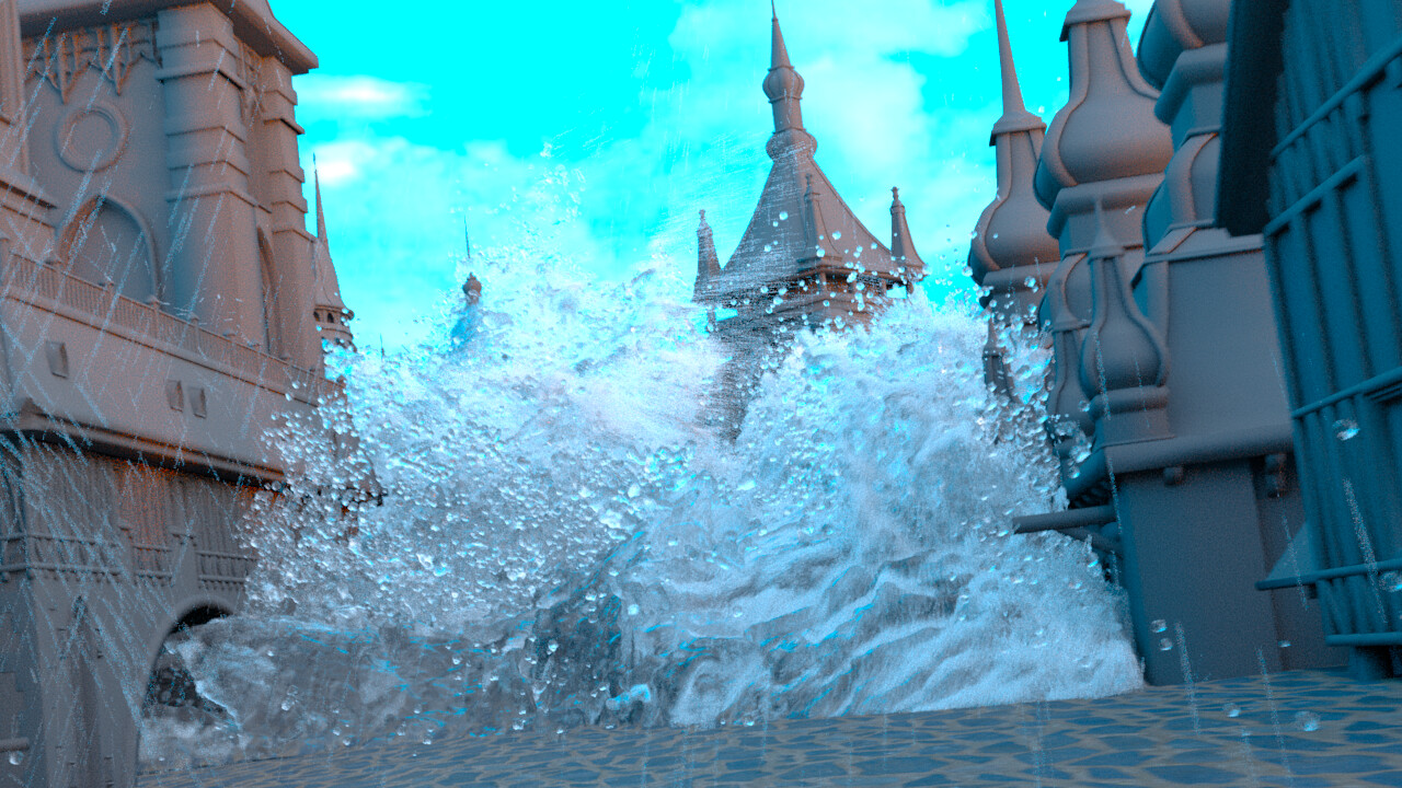 ArtStation - water overflow vfx