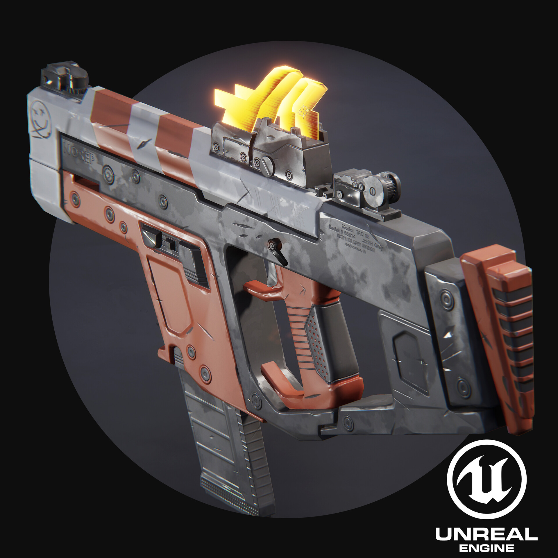 ArtStation - Stylised Machine Gun