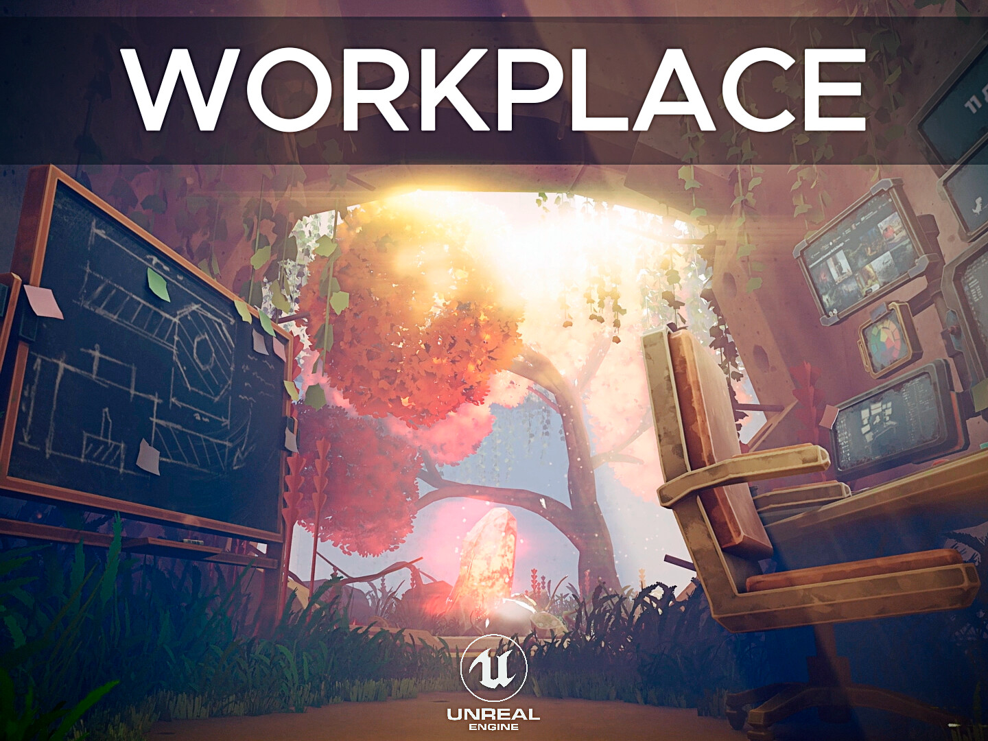 ArtStation - Workplace - Stylized corridor