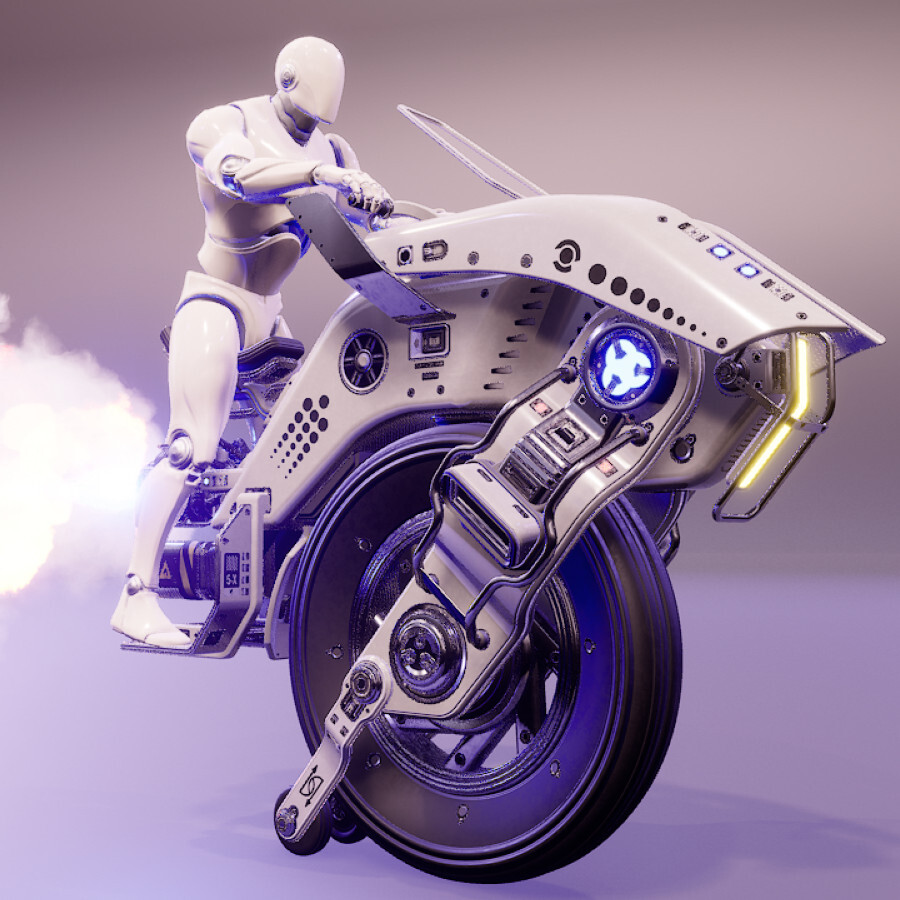 ArtStation - SciFi Grasshopper MonoBike