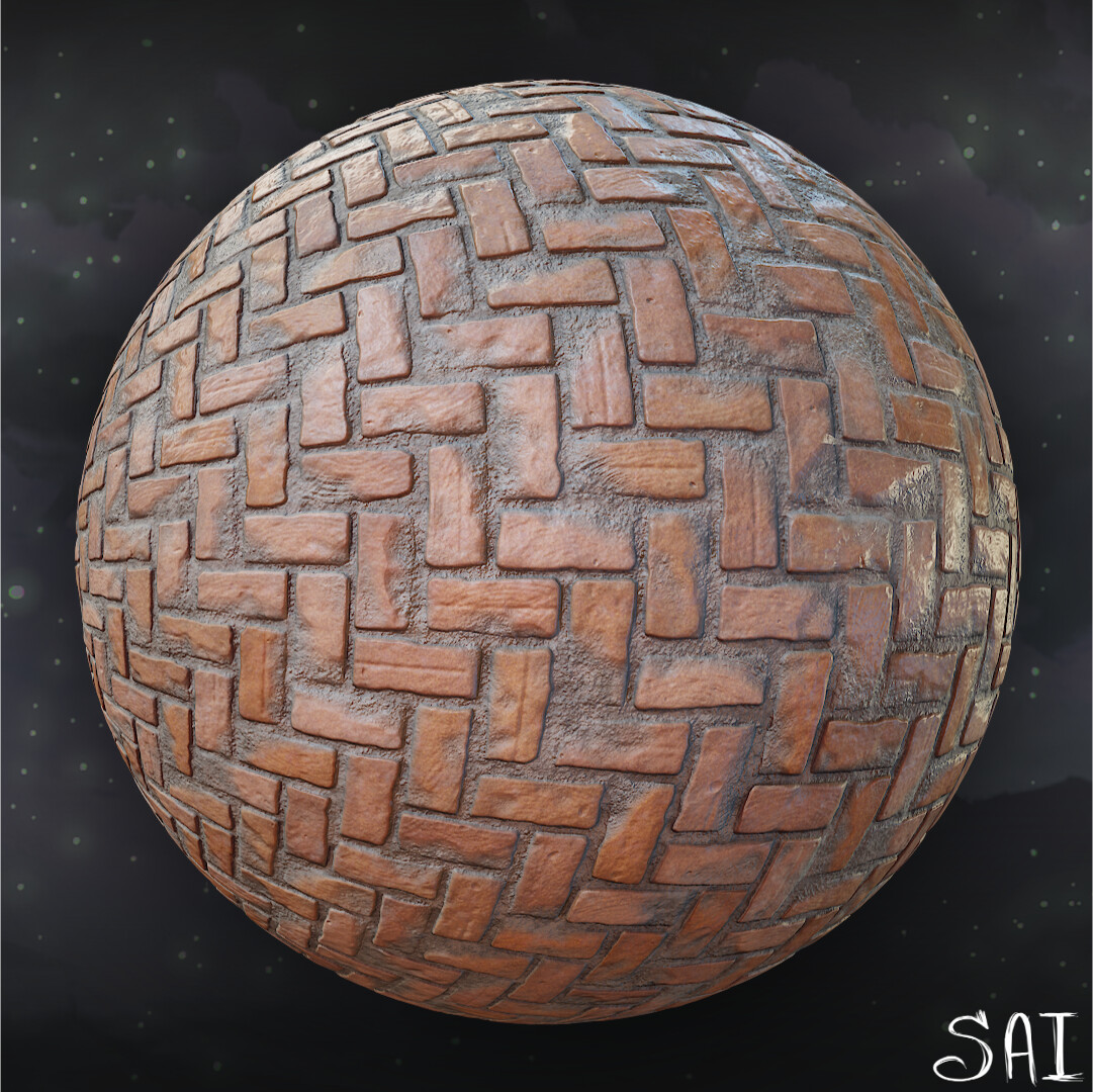 ArtStation - Mats - Brick HerringBone